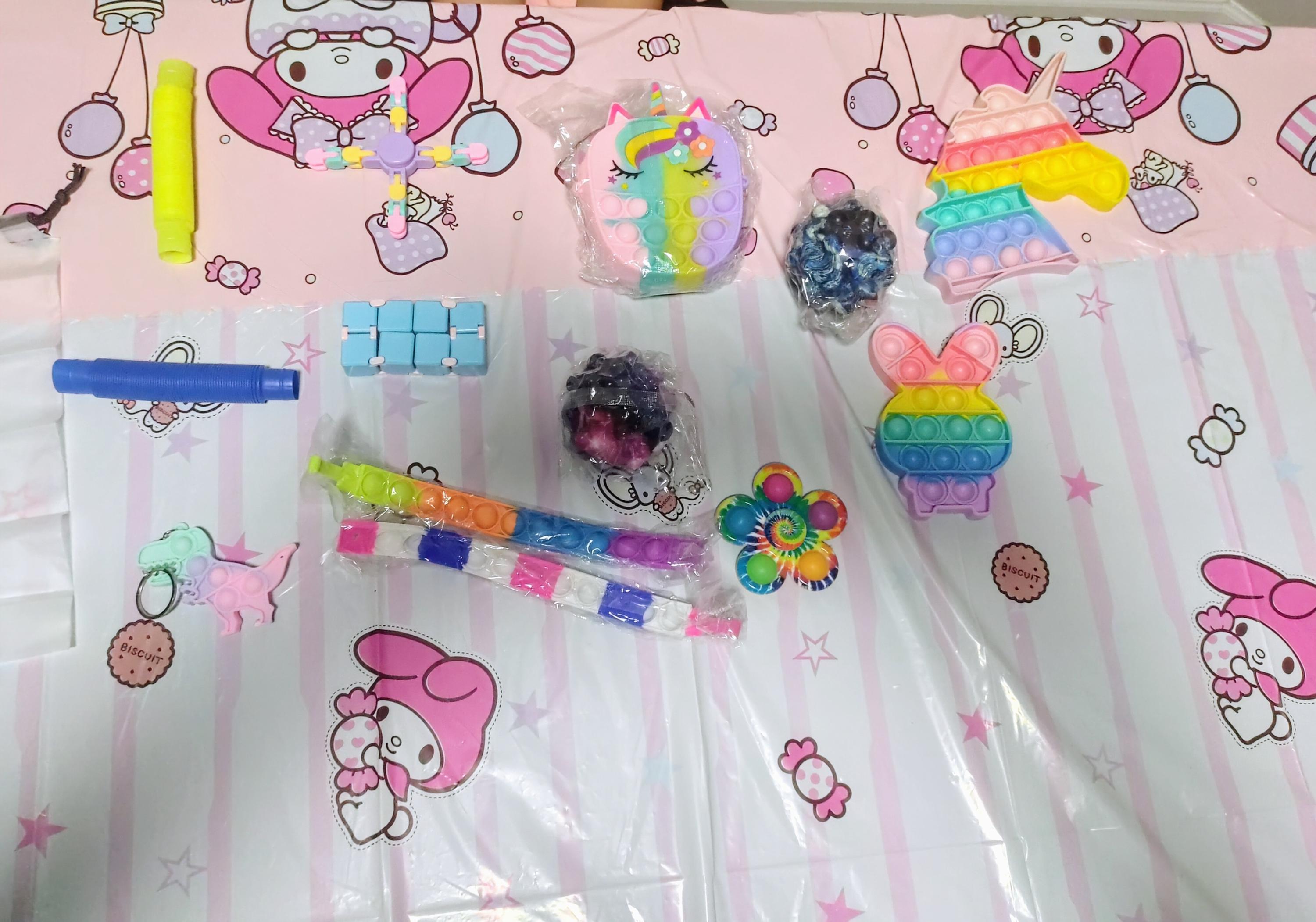 13 Piece Fidget Pop It Bundle Set, Cute, Stress Relief, Adhd, Sensory ...