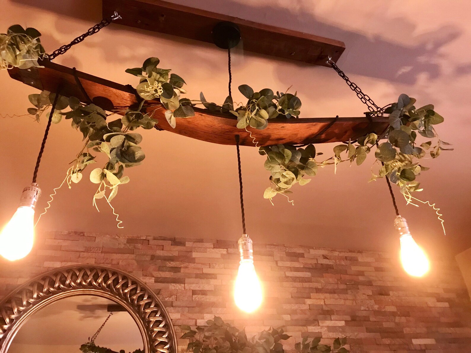 Rustic Ceiling Lights Scottish Oak Wooden Reclaimed Barrel - Etsy