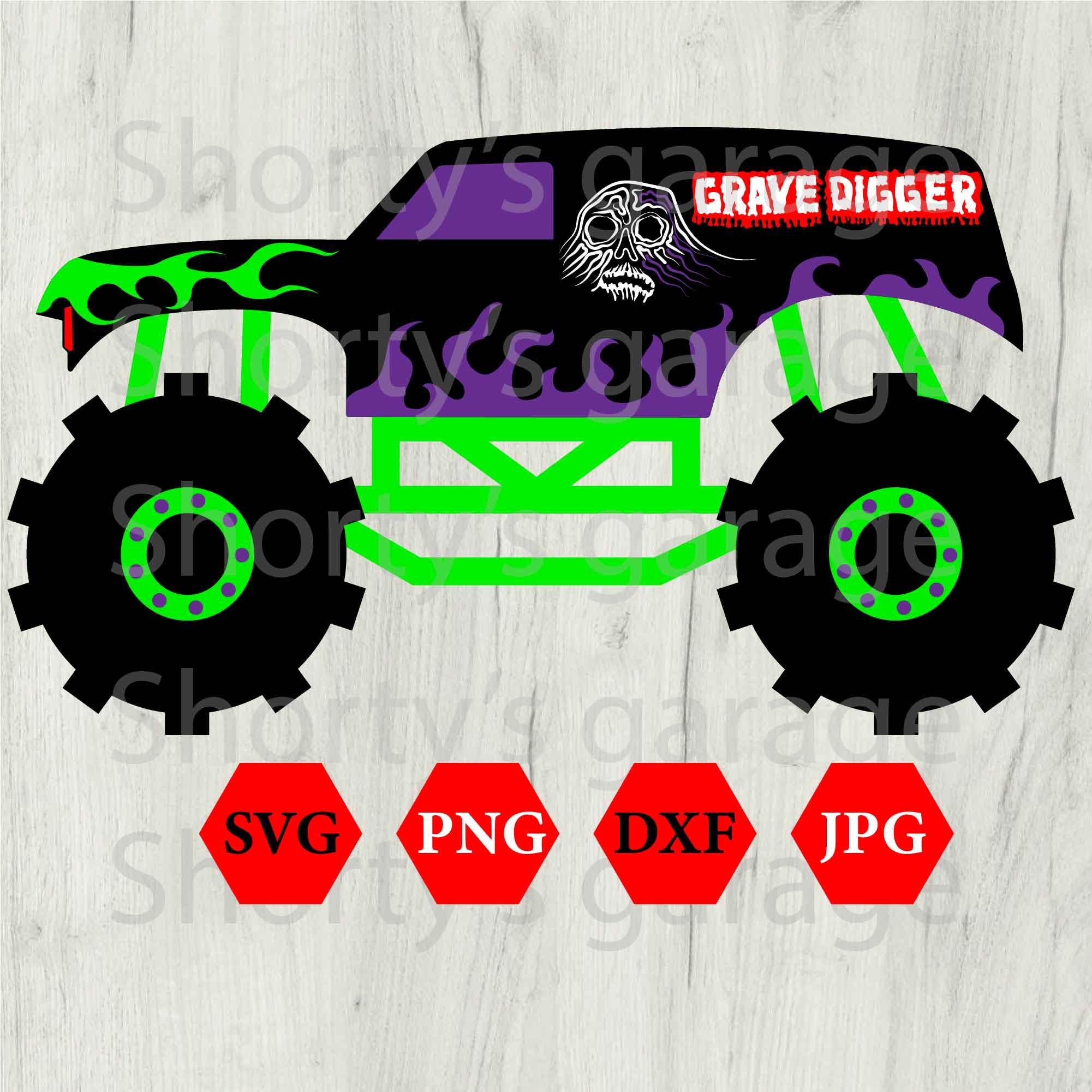 Monster Truck SVG Grave Digger and Son-uva Digger Clipart - Etsy Canada