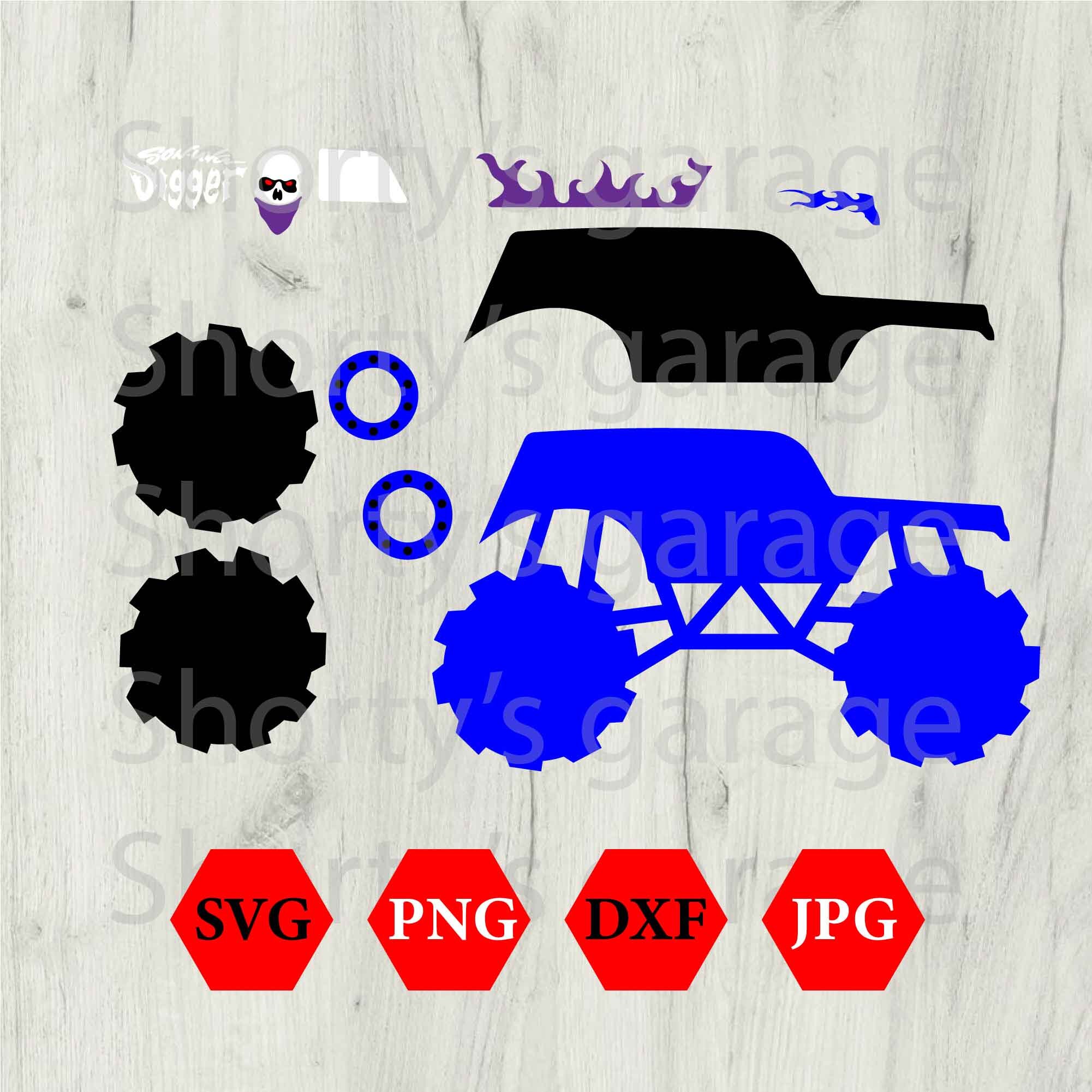 Monster Truck SVG Grave Digger and Son-uva Digger Clipart - Etsy Finland