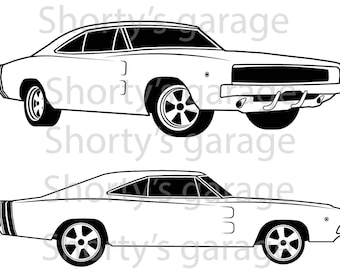 Dodge Charger Vector - Etsy