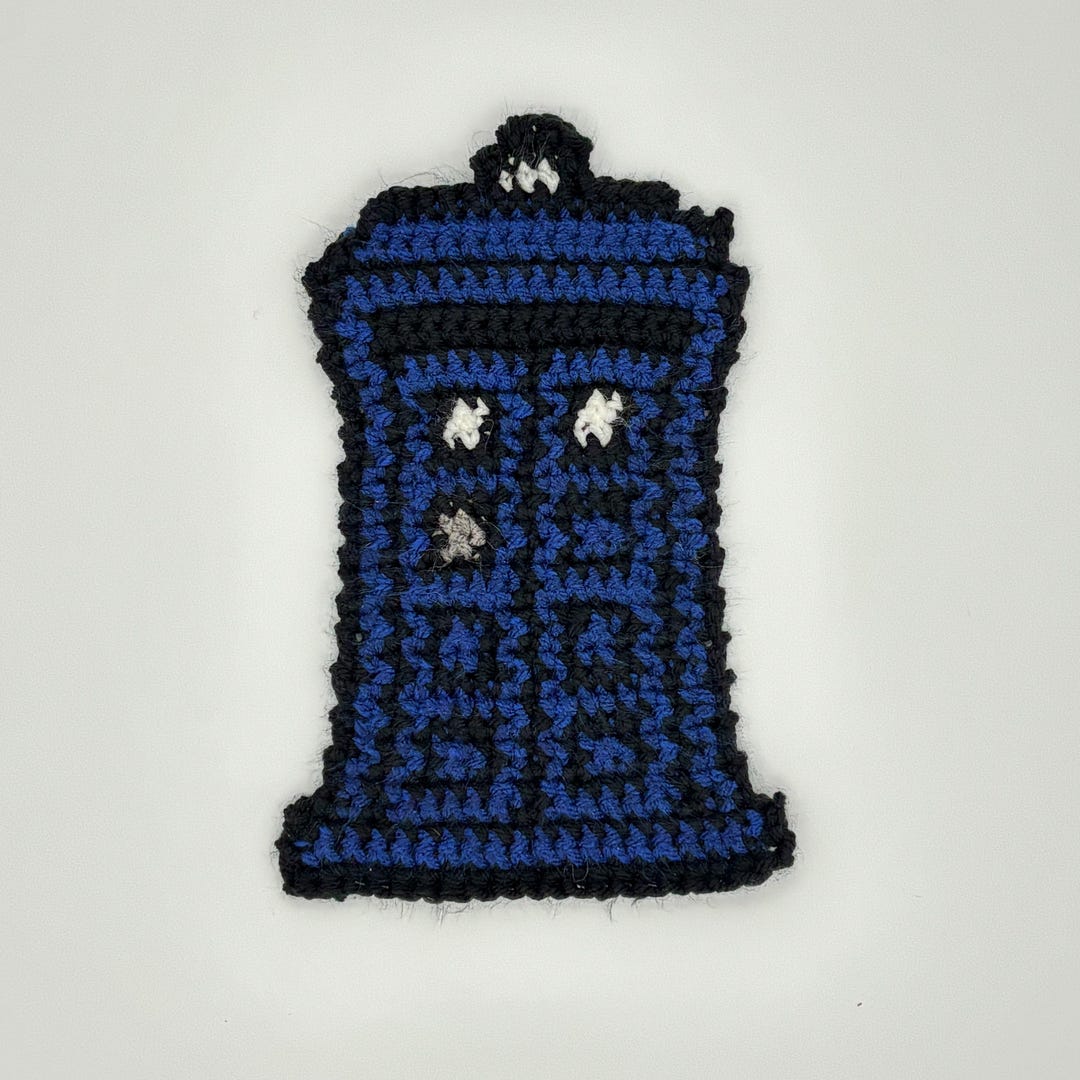 Crochet Doctor Who TARDIS Applique Pattern (digital Download) - Etsy