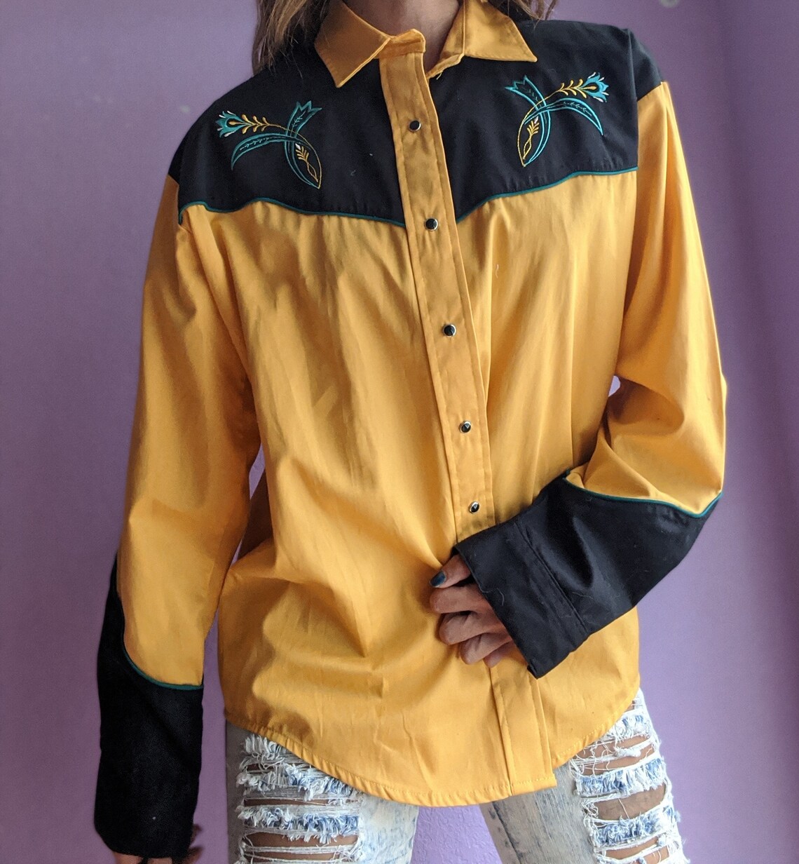 Midwest Garment Co. vintage western shirt large | Etsy