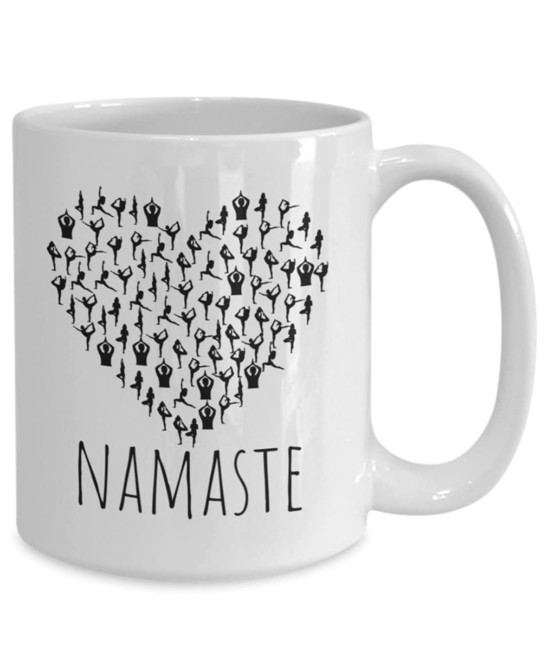 Namaste Coffee Mug, Yoga Coffee Mug, Funny Mug for Yoga, Yoga Poses ...