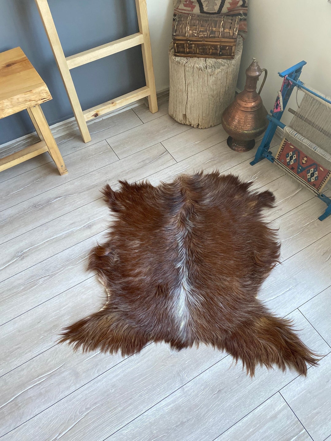 Natural Goatskin Rug, Goat Hide, Goatskin Pelt ,genuine Leather ...