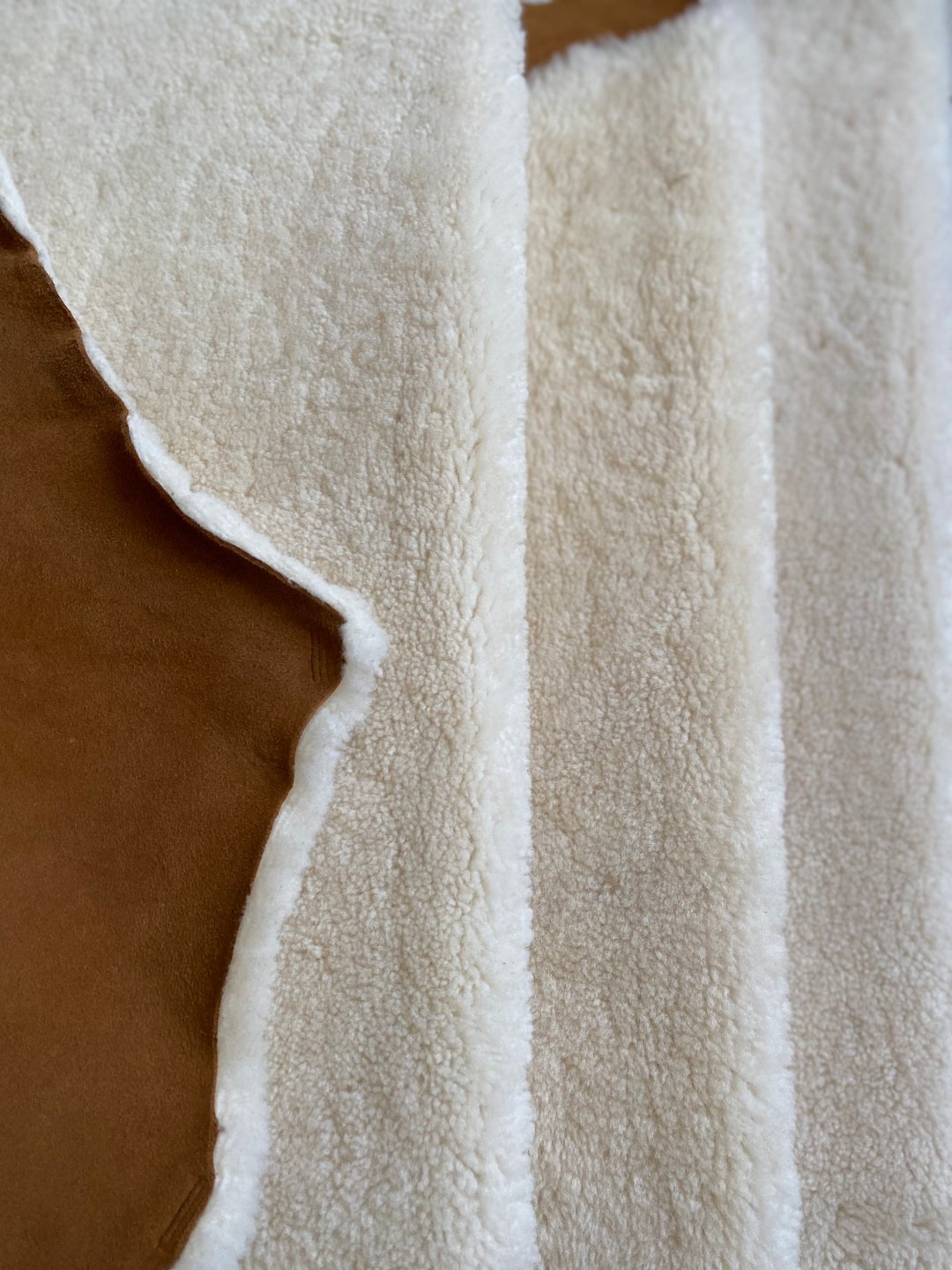 Short Wool Cream Curly Sheepskingenuine Sheepskin upholstery - Etsy