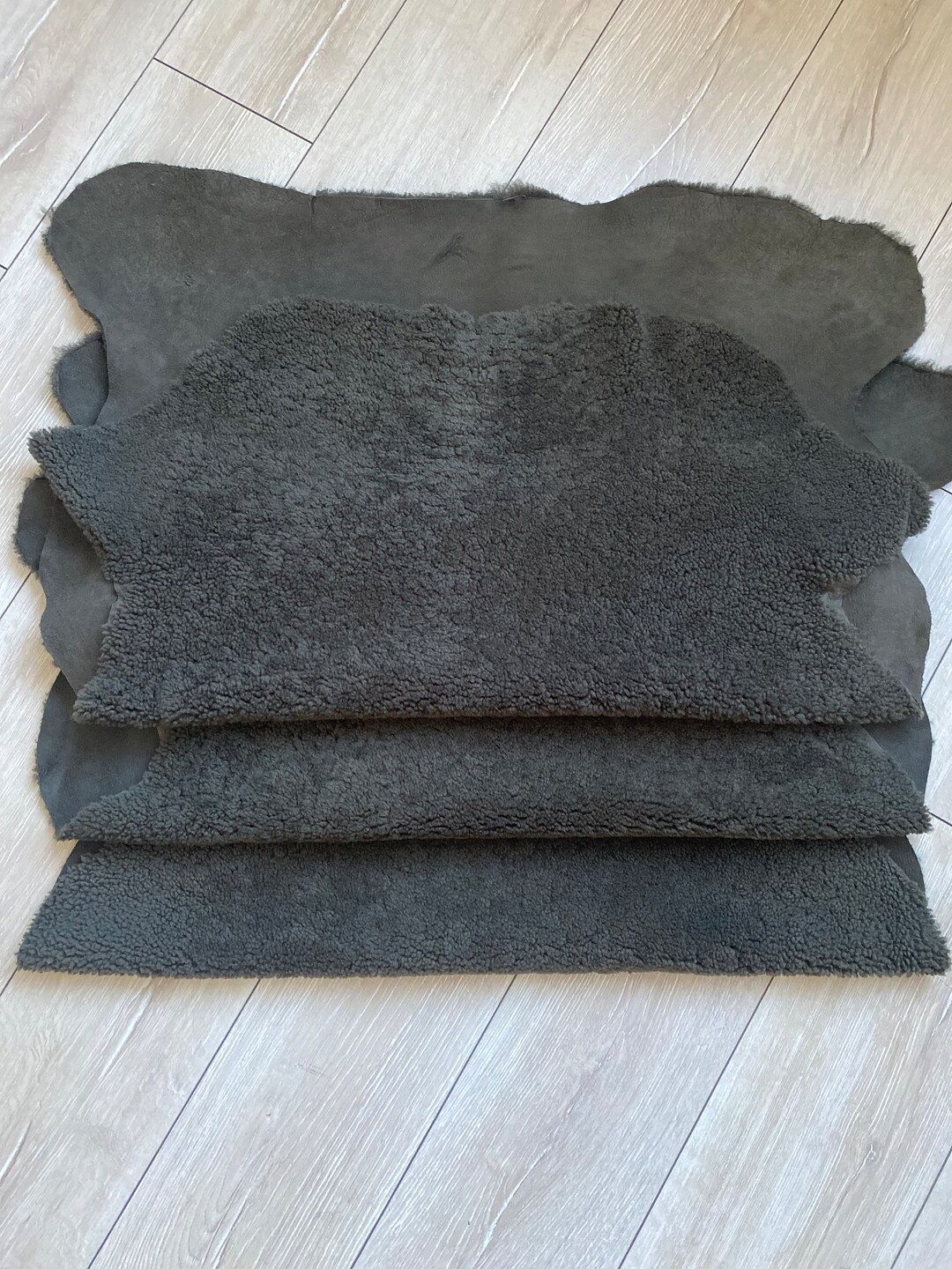 Genuine Sheepskin, Upholstery Sheepskin, Fur Floor Rug, Khaki Green ...