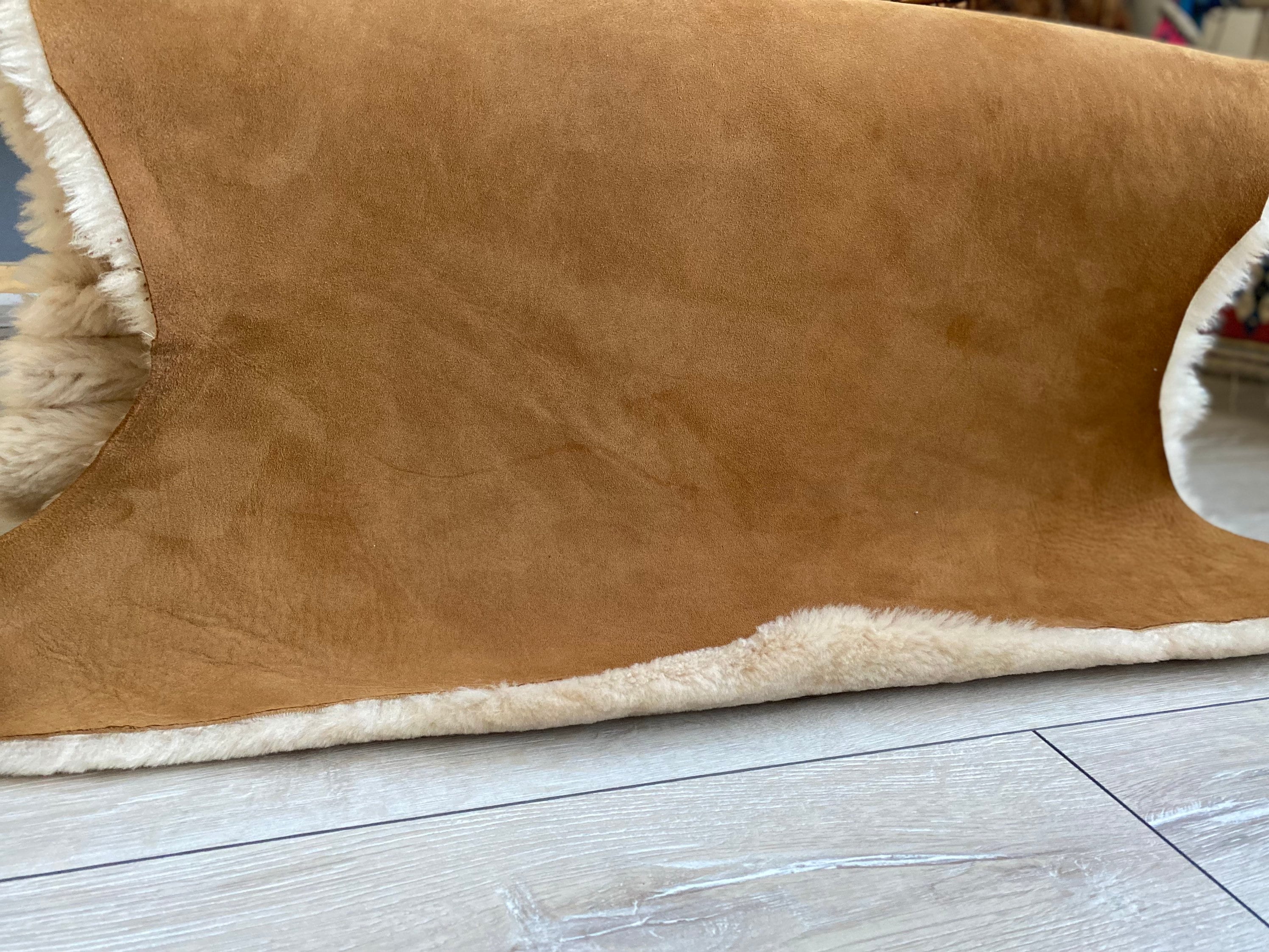 Tan Suede Back Shearling Sheepskin Sheepskin Upholstery - Etsy