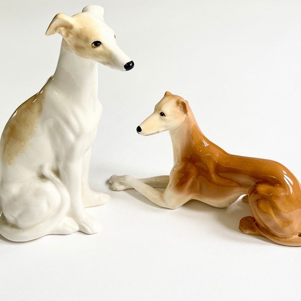 Greyhound Porcelain Statue - Etsy
