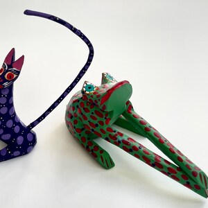 Small Alebrije Wood Carvings Vintage Mexican Folk Art Animal Frog Cat ...