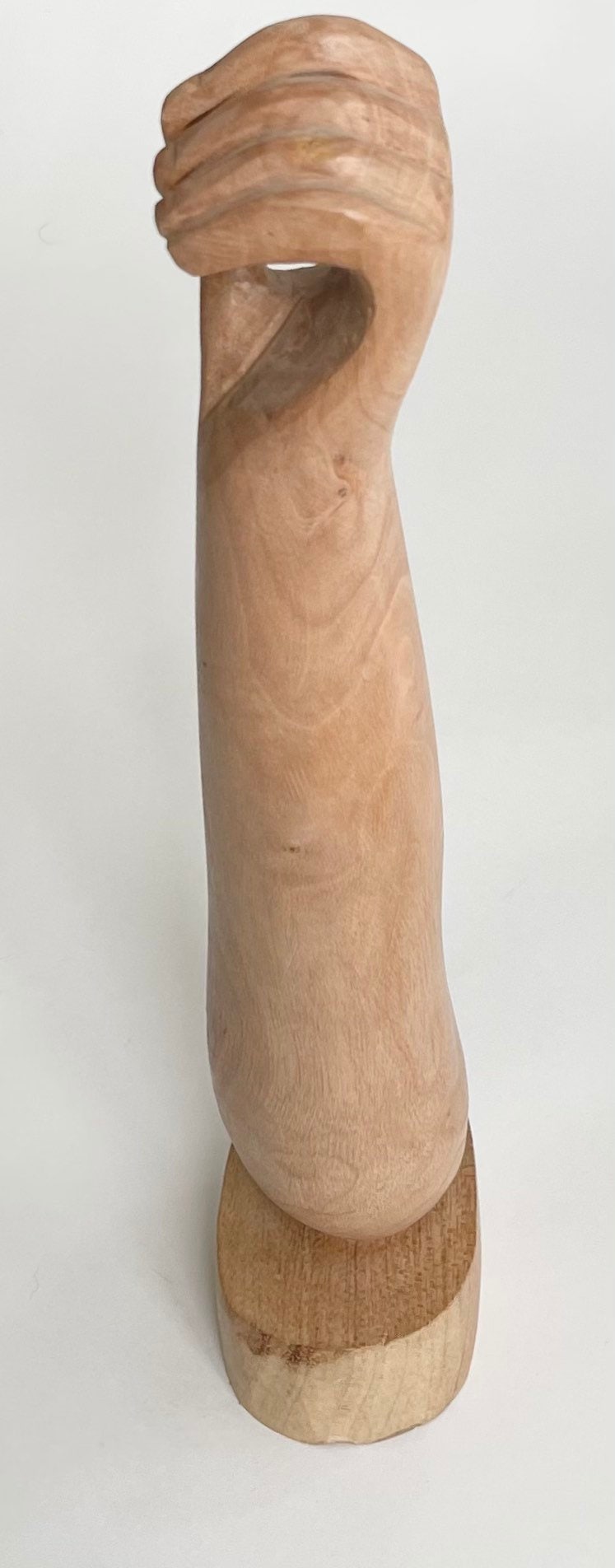 Clenched Fist Wood Carving Vintage Hand Arm Figural Human Closed Hand ...