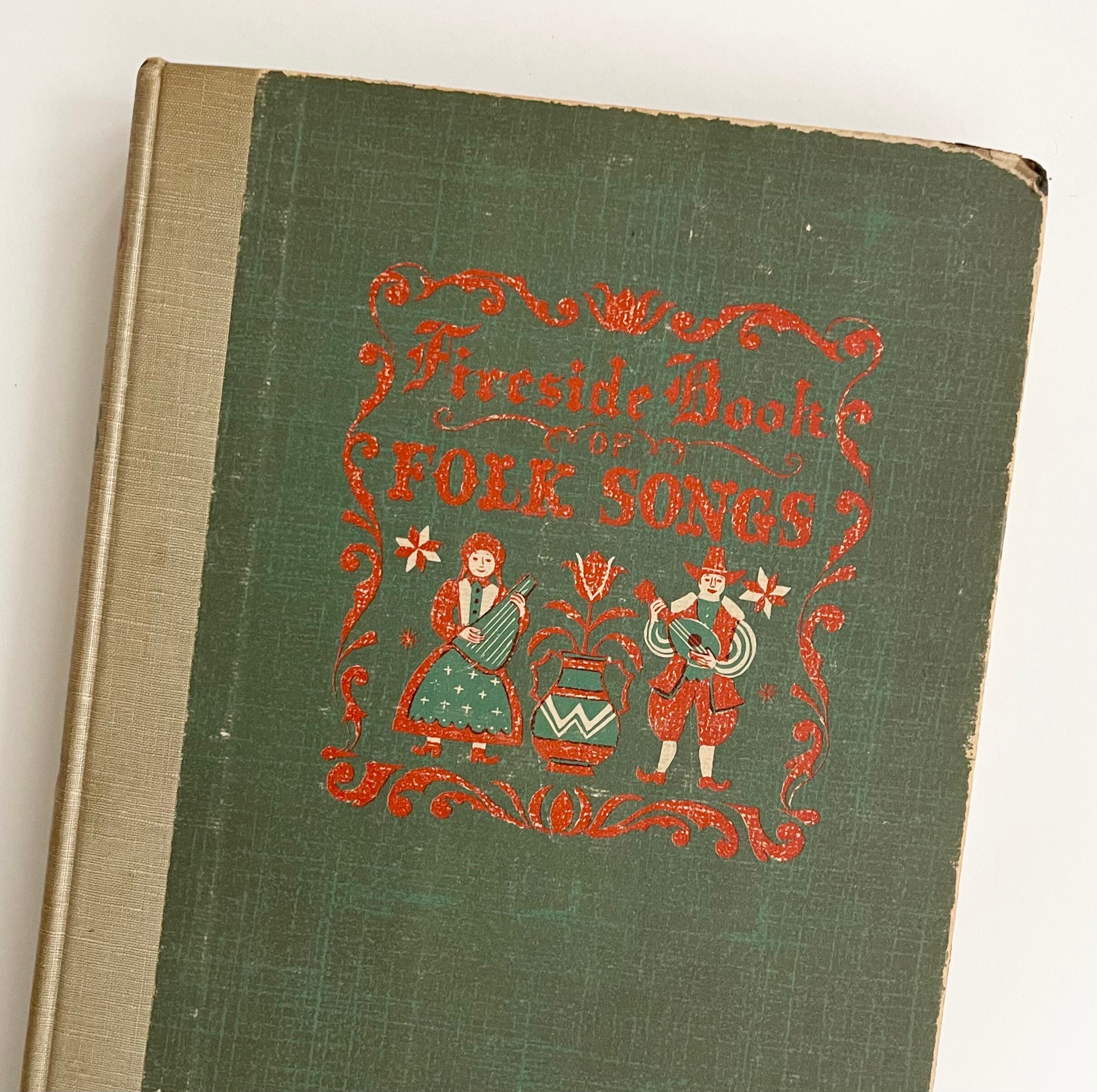 Fireside Book Folk Songs 1947 Antique Vintage 40s Decorative Music ...