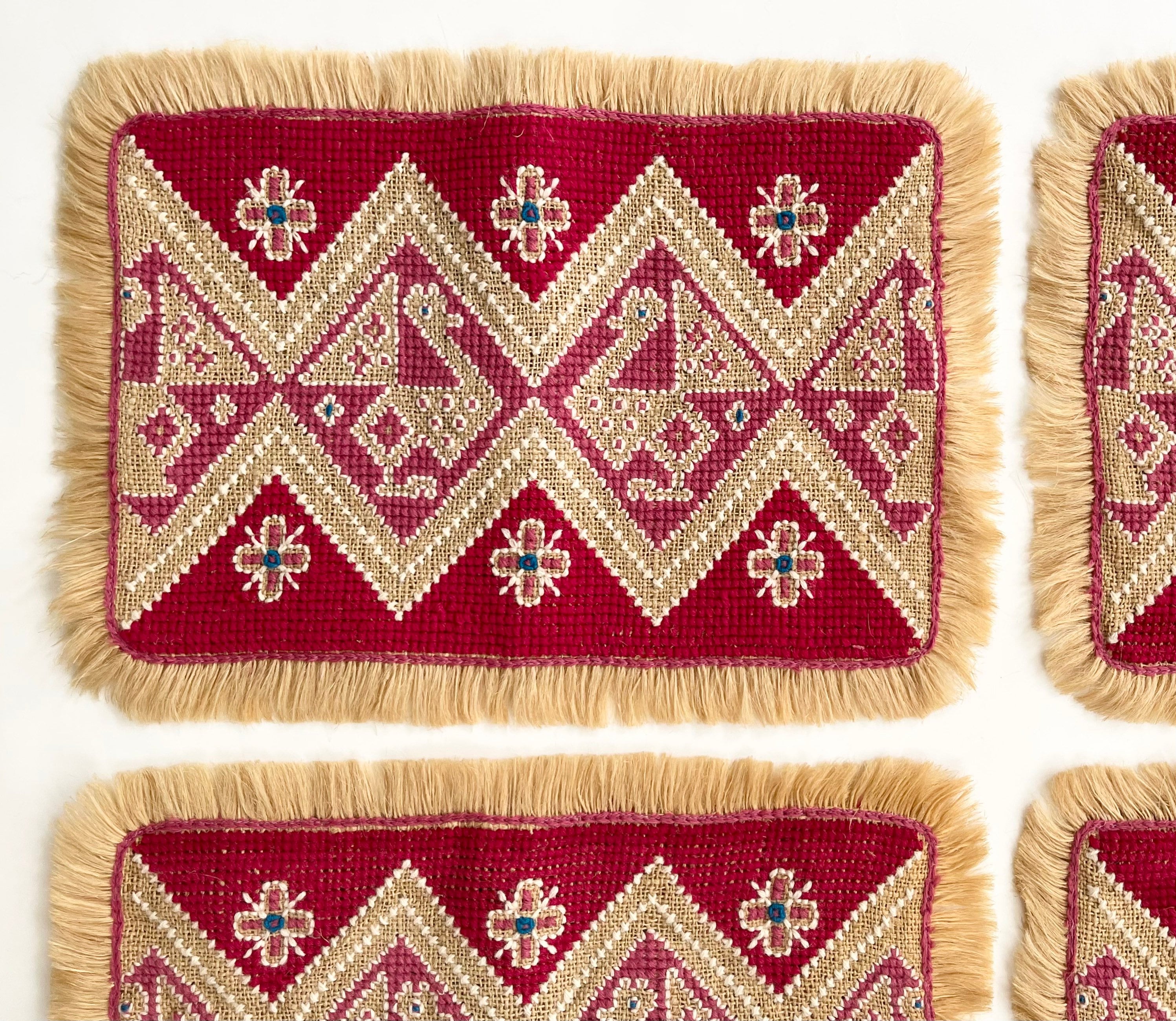 Peruvian Alpaca Wool Placemat Handmade Set of 4 Placemats Vintage ...