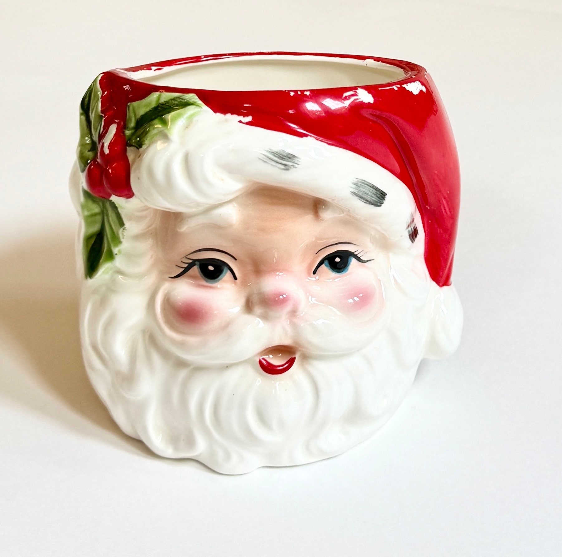 Vintage Santa Head Vase Planter Made in Japan MCM Mid Century Ceramic ...