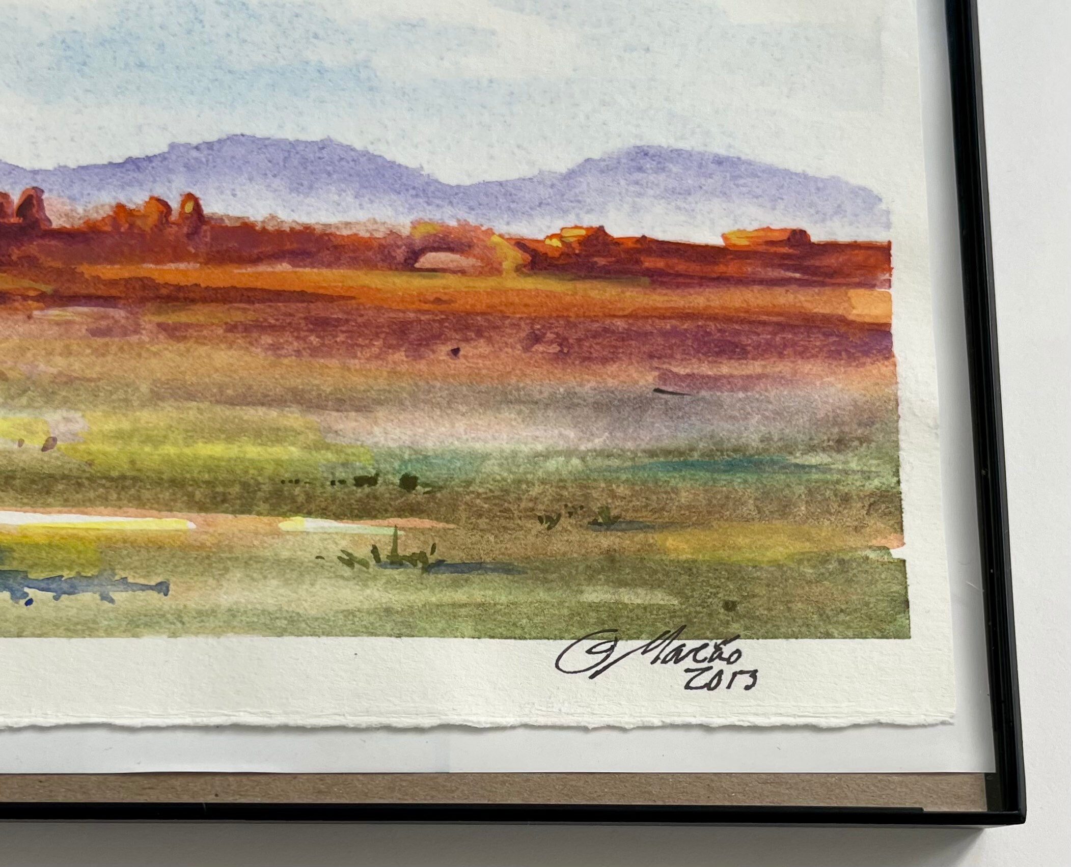 Small Desert Landscape Watercolor Painting Print Artist Signed Soft ...