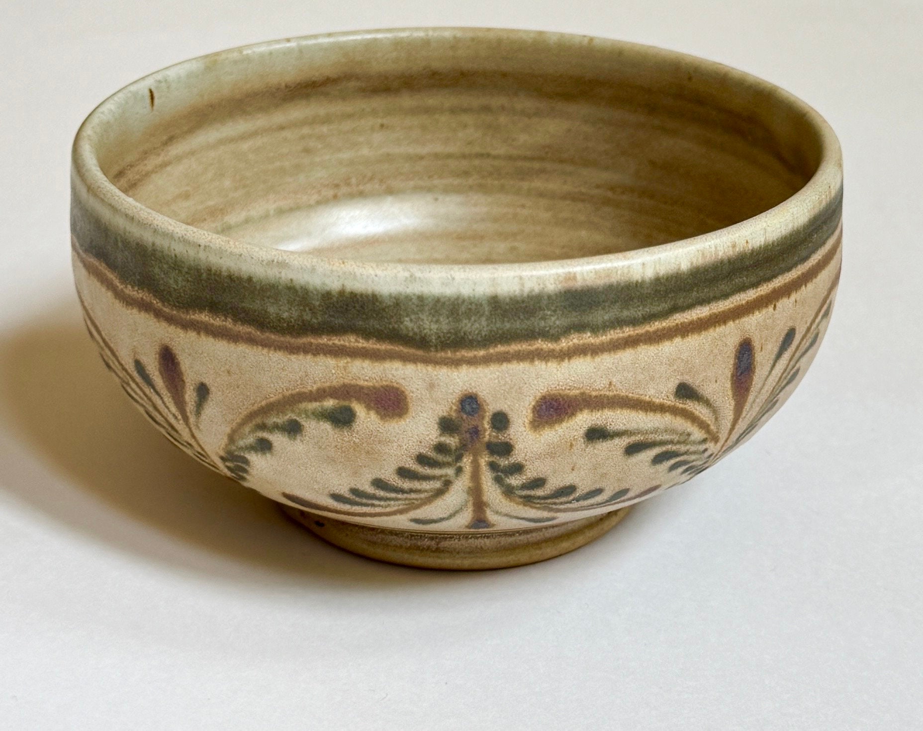 Nafziger Pottery Bowl Dish Signed Handmade Studio Ceramic Neural Earth ...