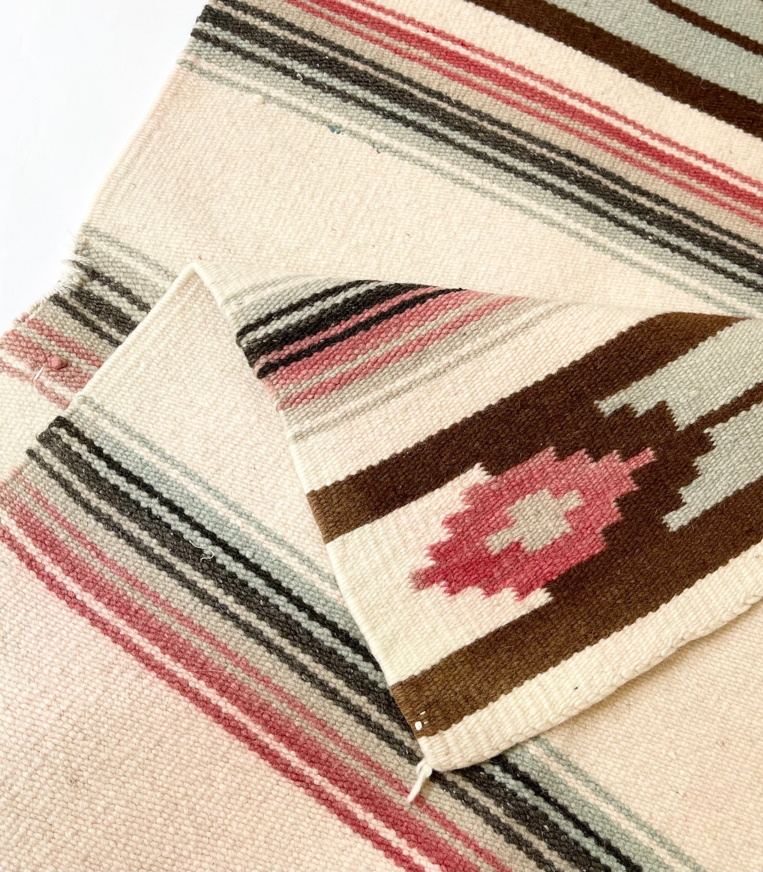 Worn Navajo Rug Runner Saddle Blanket Accent Rug Native American ...