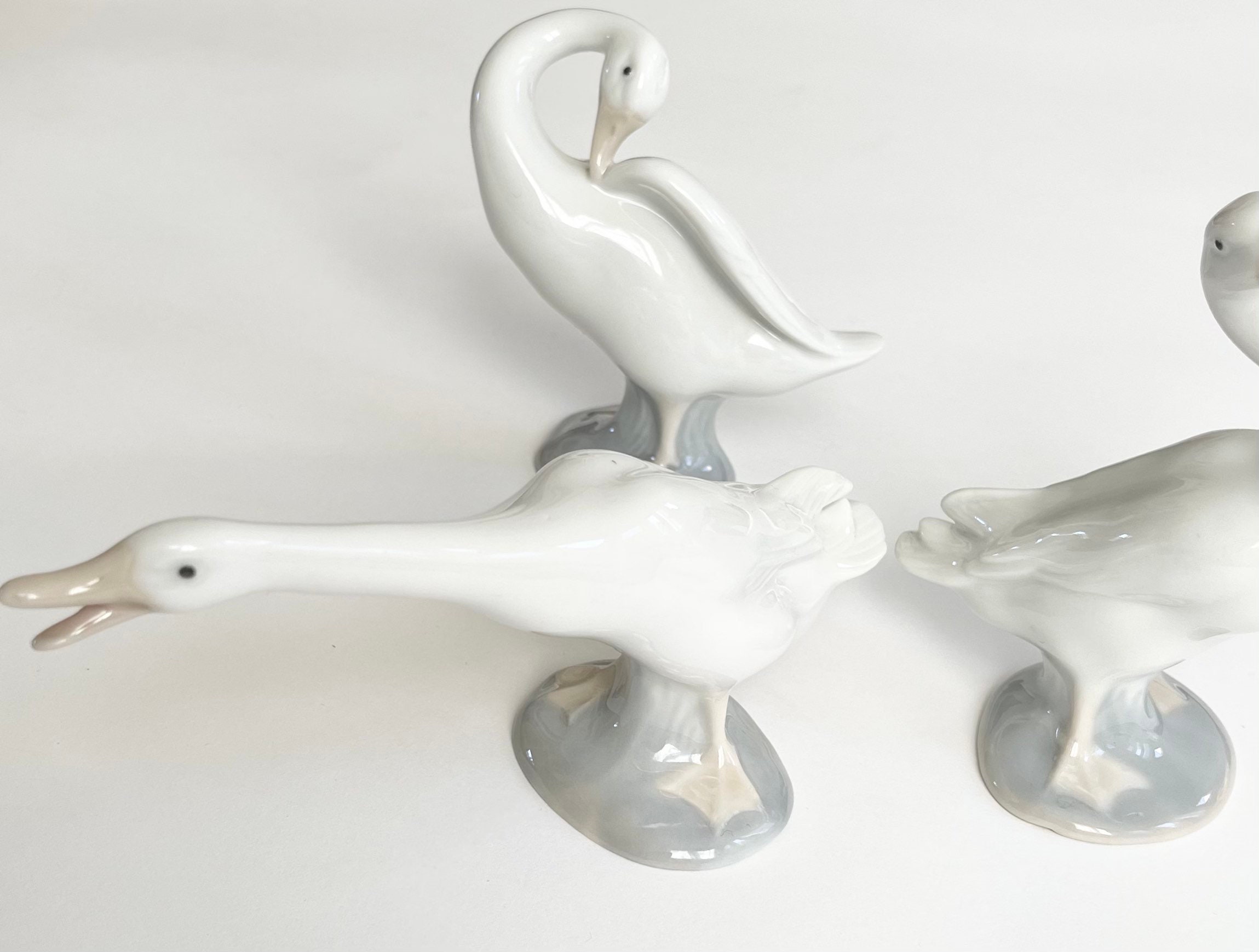 Lladro Porcelain Duck Figurine Lot of 3 Small Ducks Duckling Goose ...
