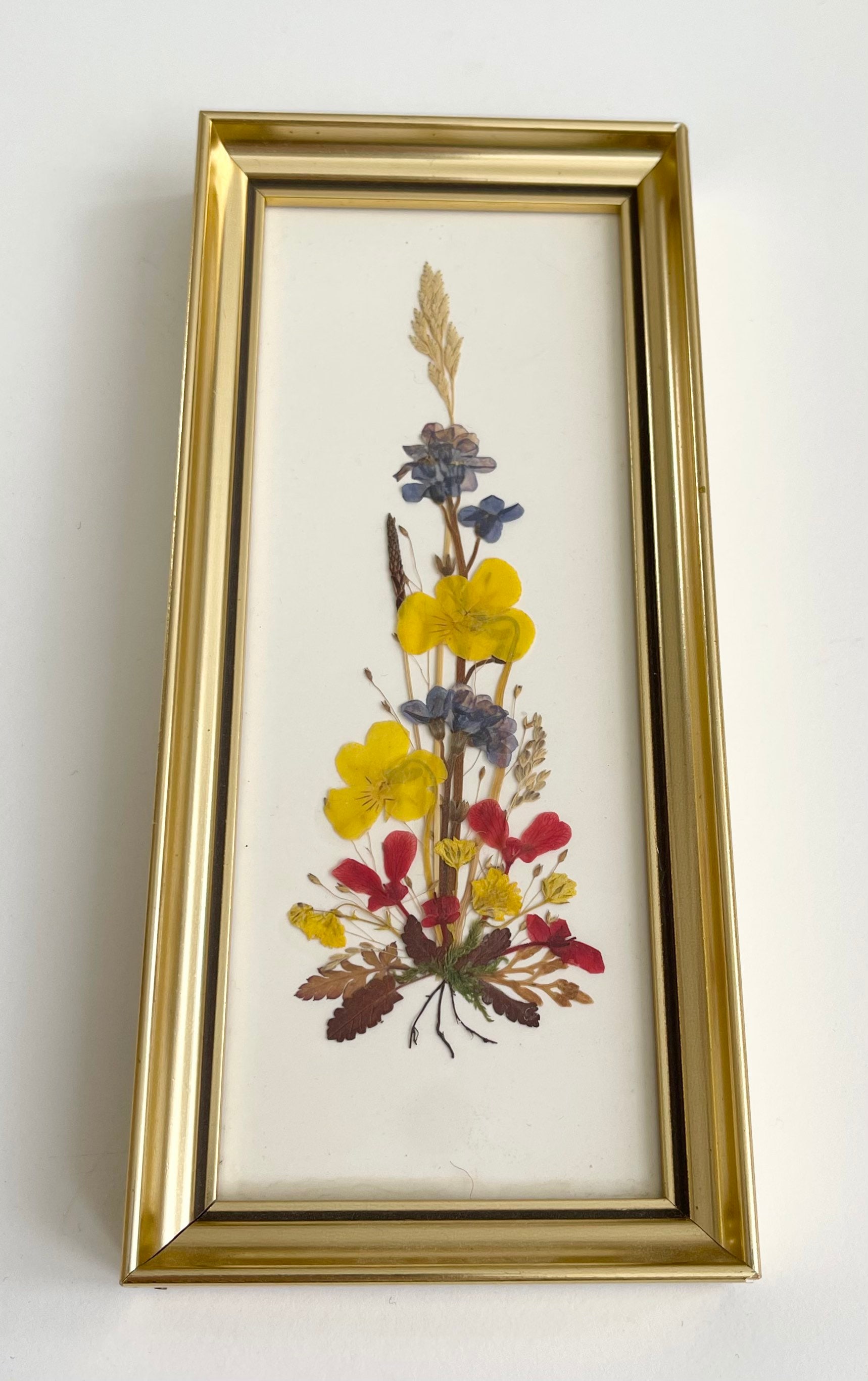 Swiss Pressed Flower Art Handmade in Switzerland by Reichlin Vintage ...