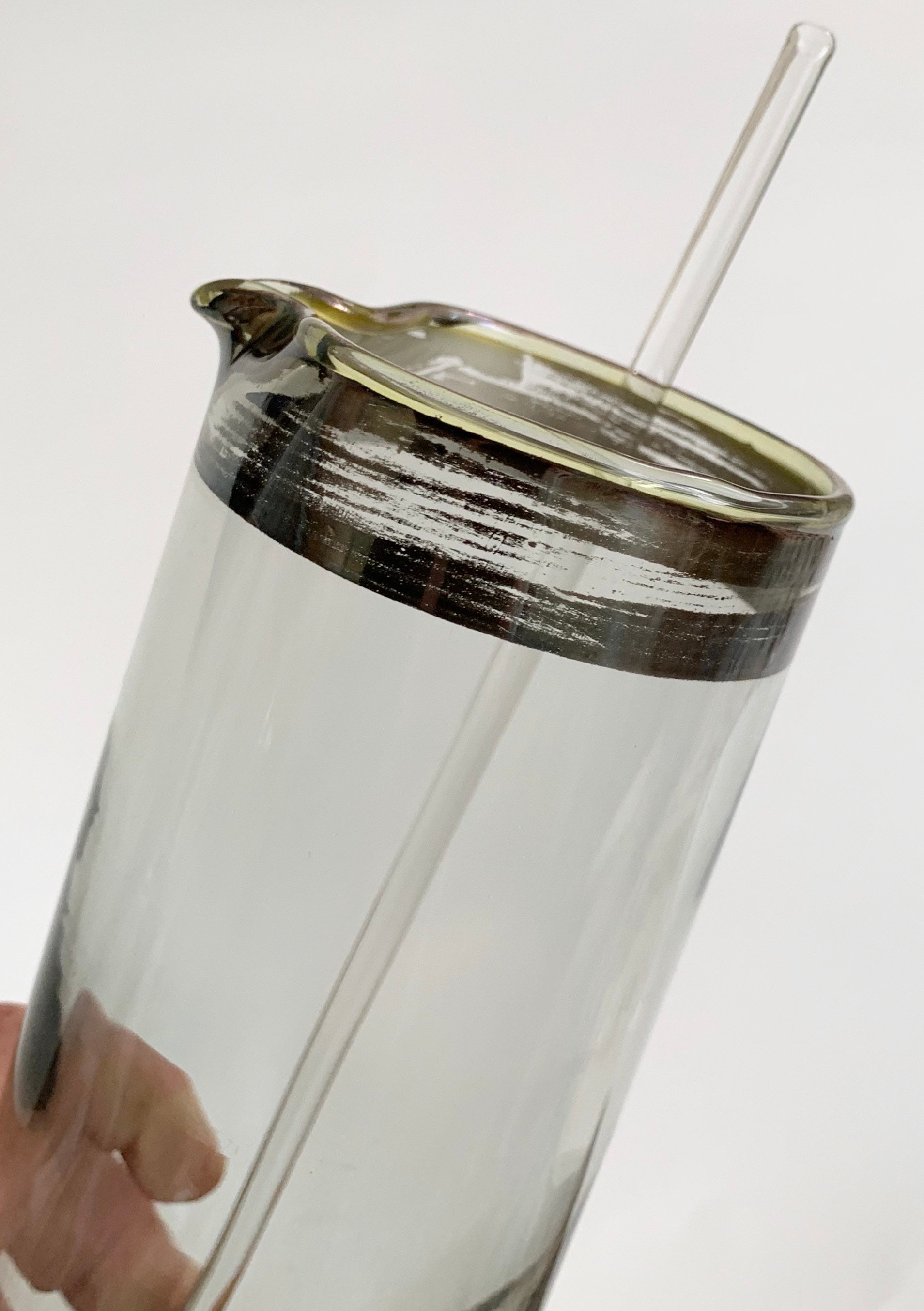 Mid Century Cocktail Pitcher with Glass Stir Stick Vintage Retro ...