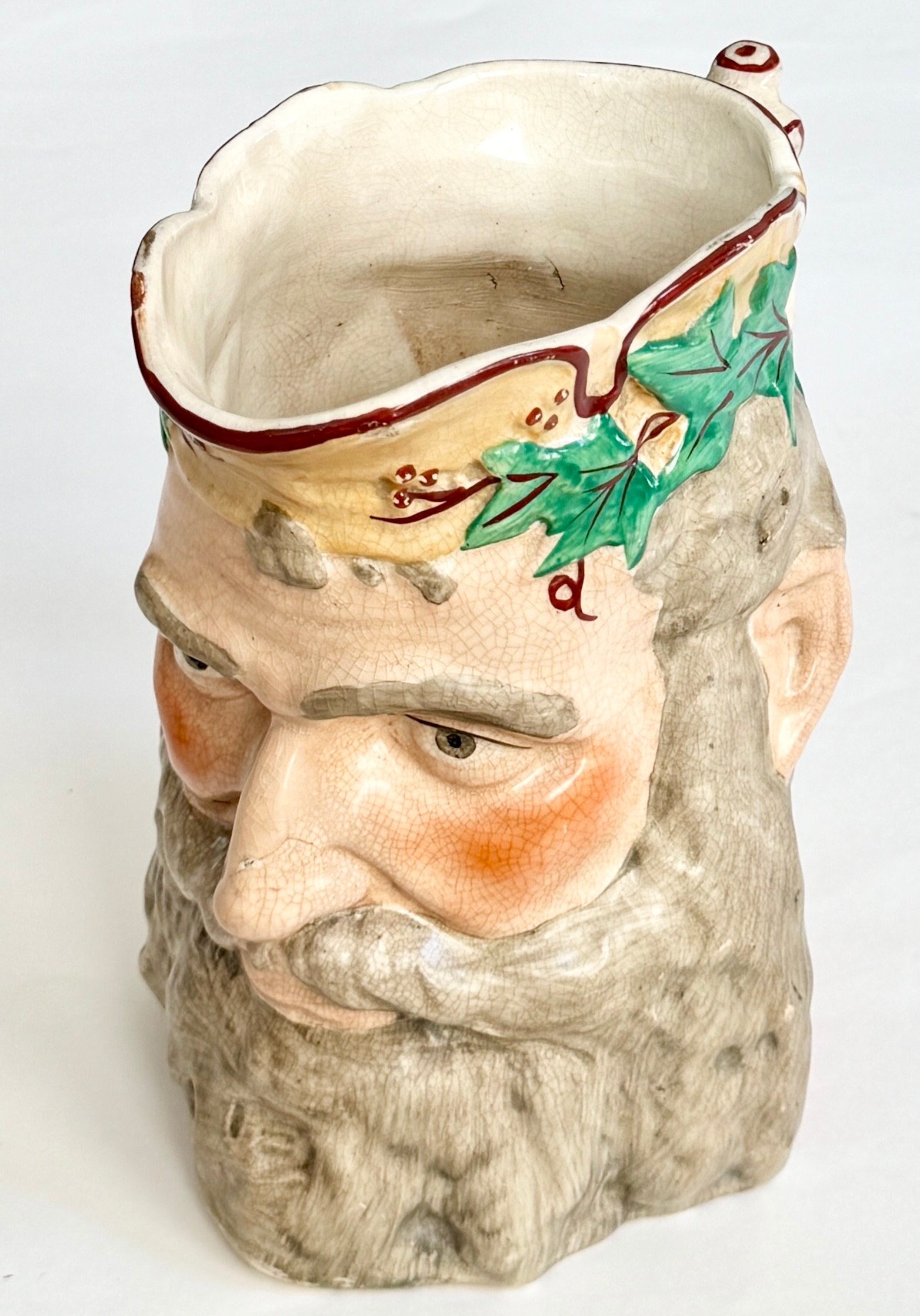 Antique Toby Jug Pitcher Ivy Crown Father Christmas Ivy Aged Patina ...