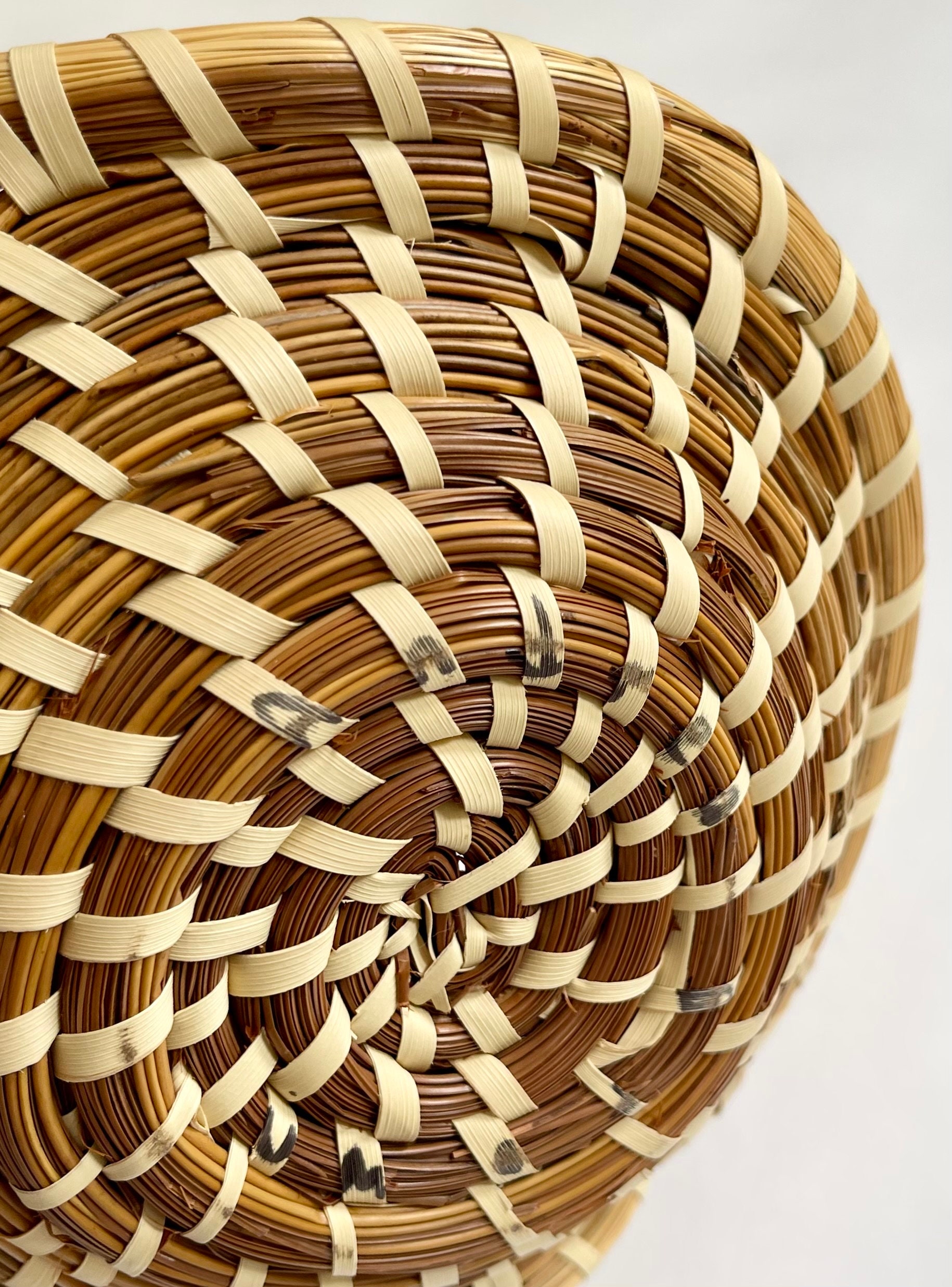 Small Charleston Sweetgrass Basket Signed Handmade Vintage Handwoven ...