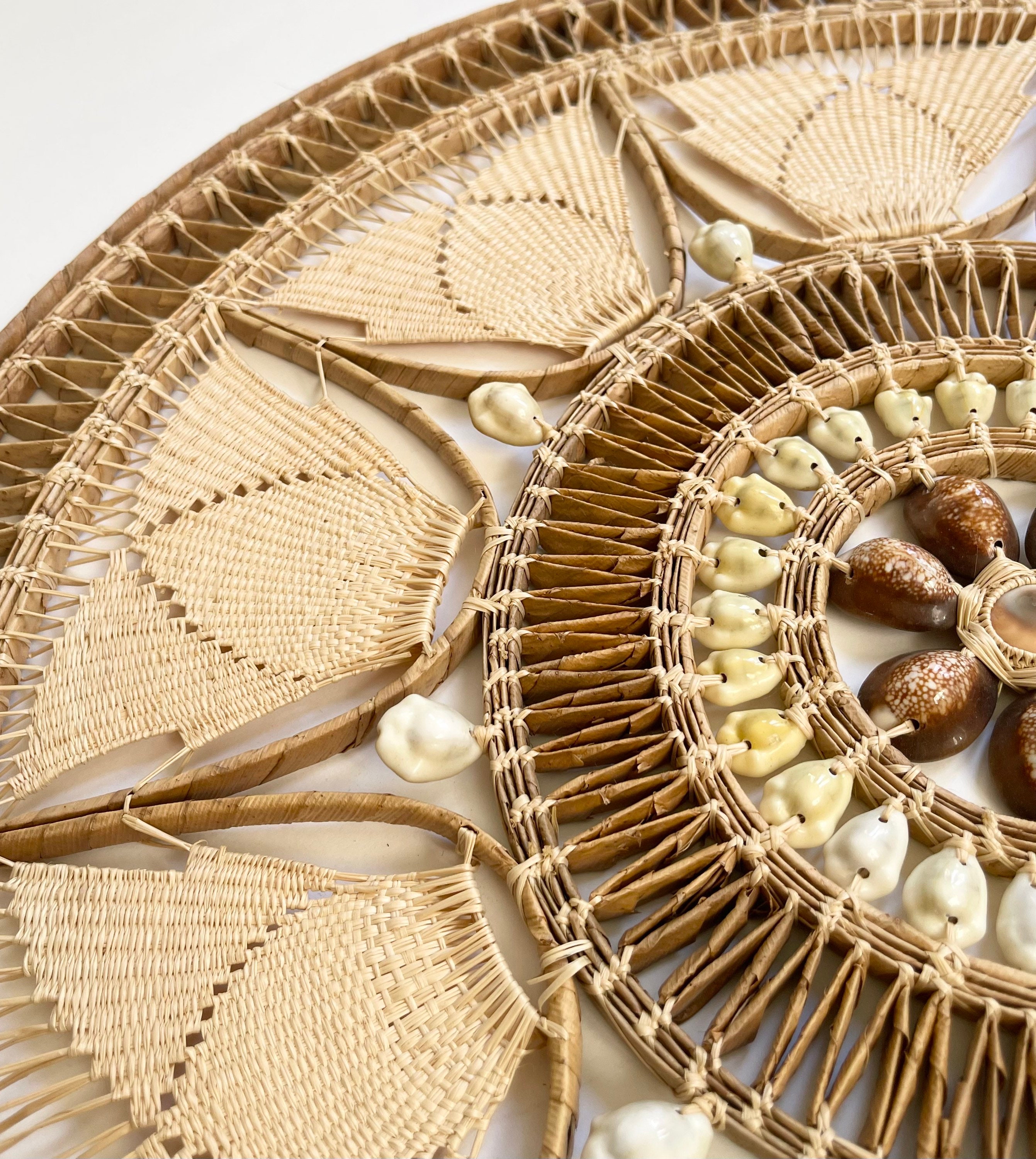 Boho 70s Straw Wall Decor Wall Art Wall Hanging Natural Beige Neutral ...