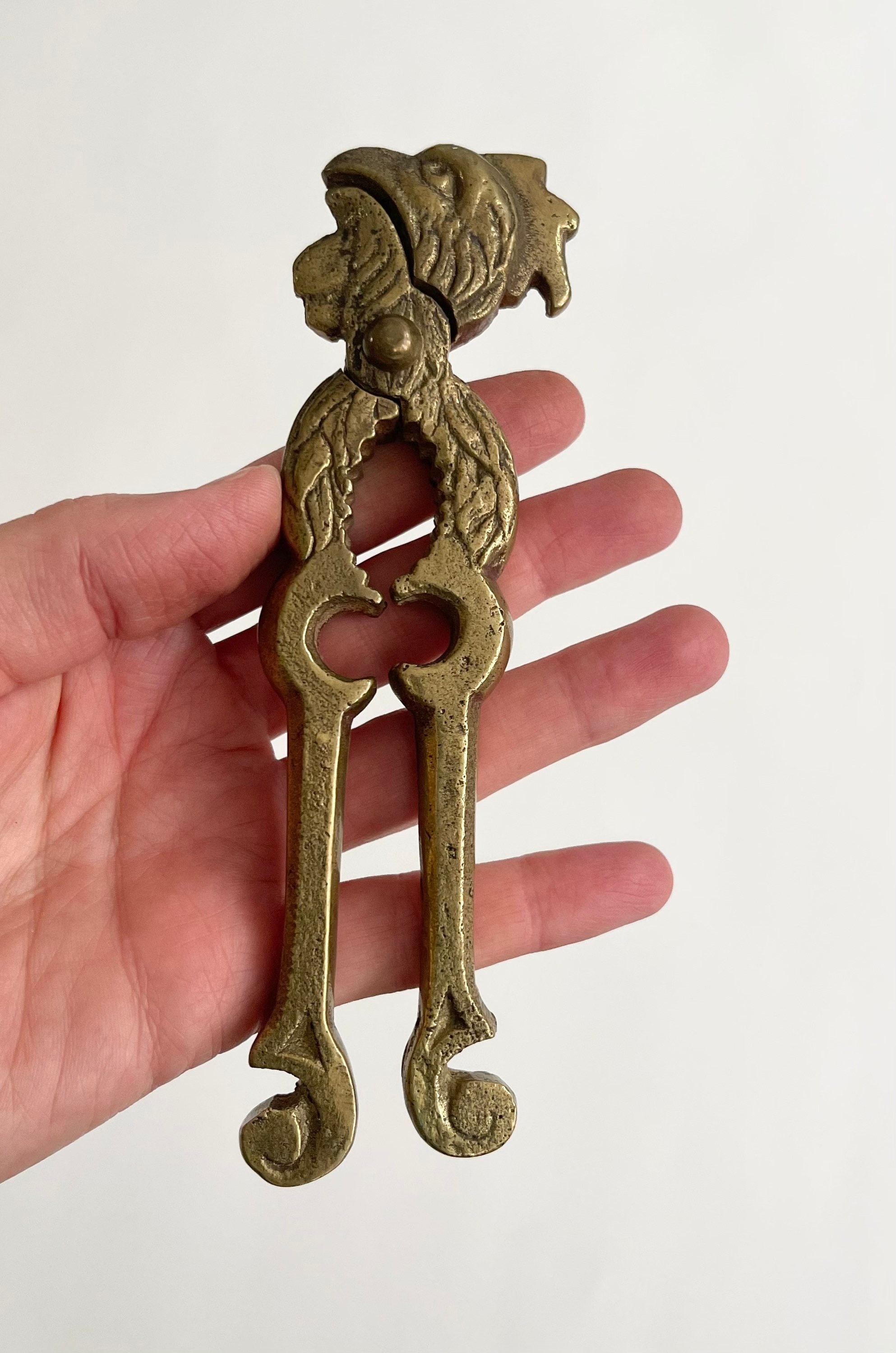 Solid Brass Chicken Nutcracker Vintage Hen Rooster Bird Nut Cracker ...