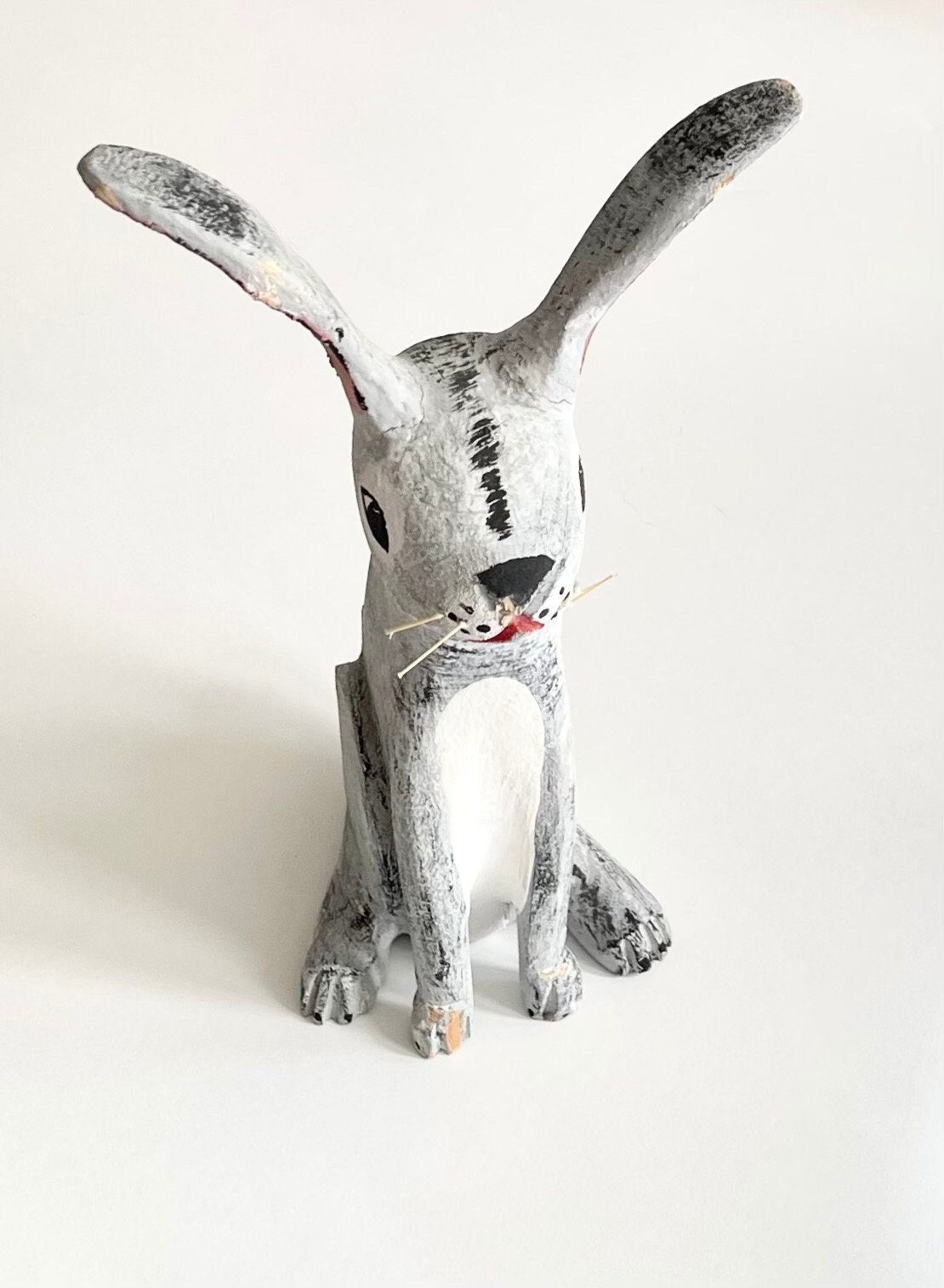Hector Rascon Rabbit Carving Vintage New Mexico Folk Art Rabbit Bunny ...
