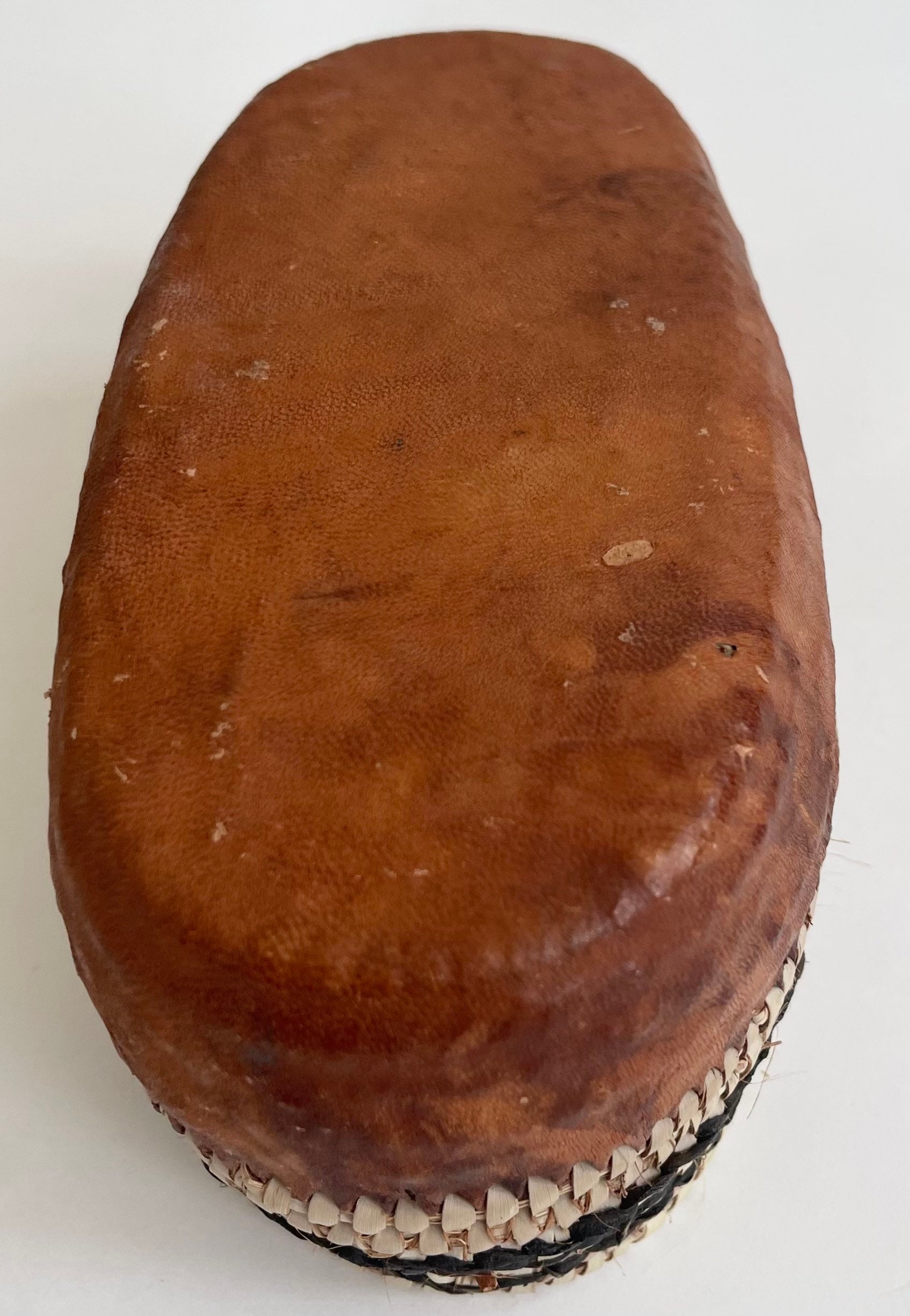 Oman Camel Milking Basket Bowl Oval Lidded Basket Leather Base and Lid ...