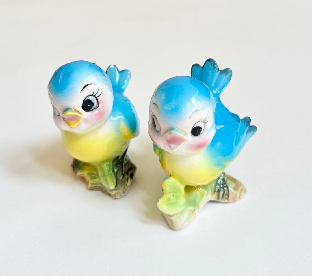 Vintage Bluebird Salt Pepper Shaker Set Made in Japan Vintage Mid ...