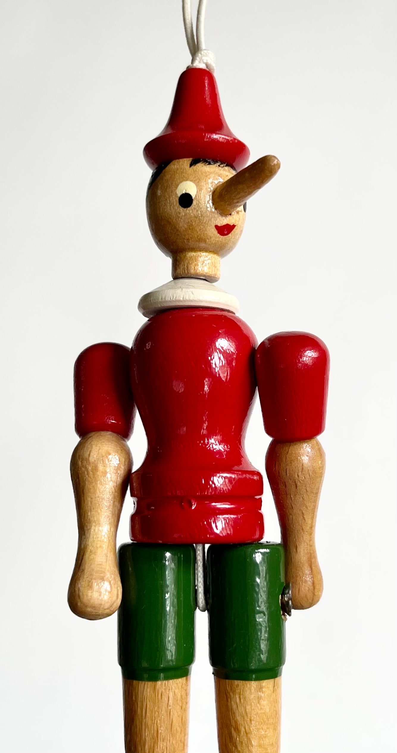 Feri Italy Pinocchio Ornament Vintage Wooden Solid Wood Jointed ...