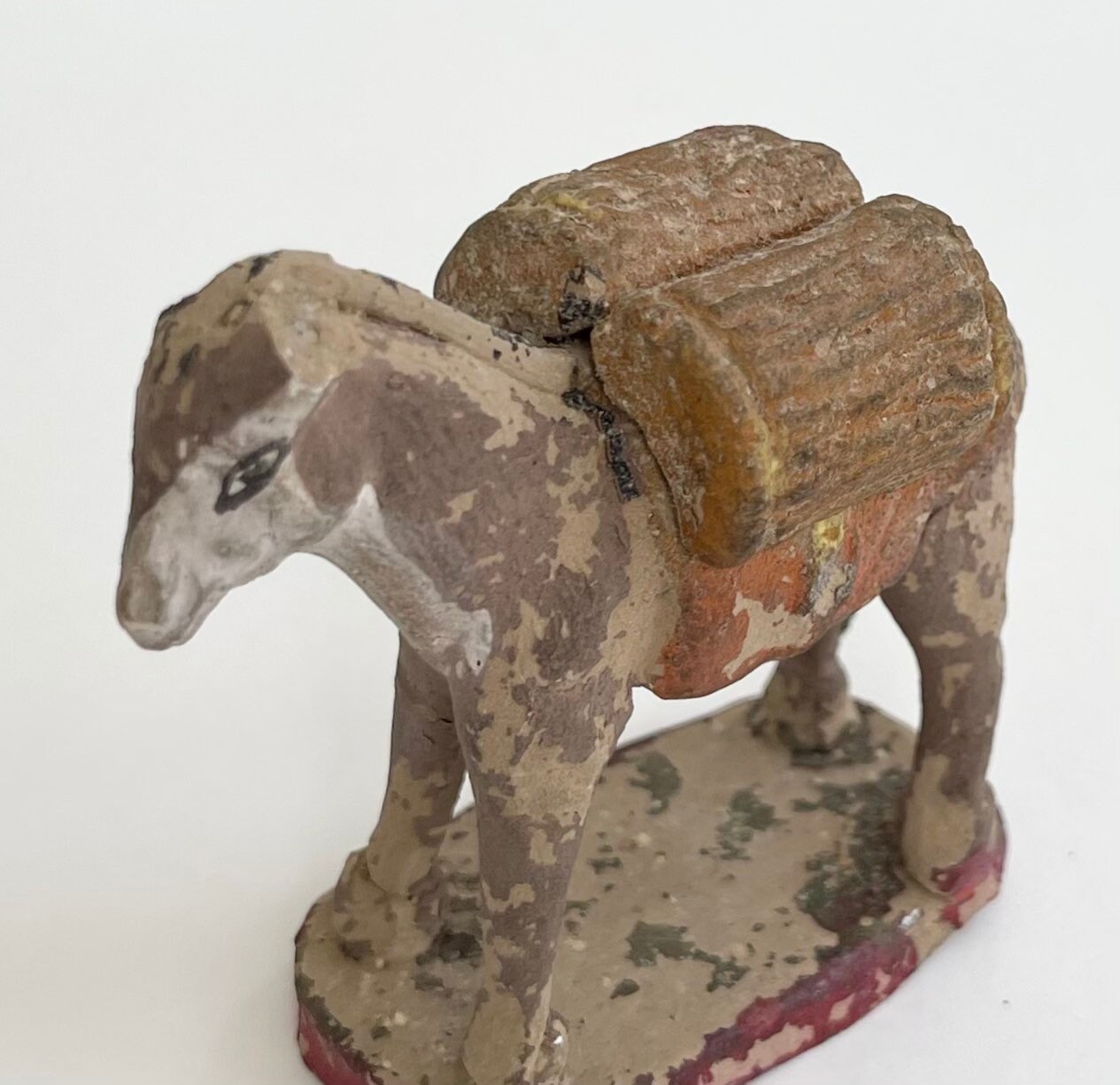 Rustic Mexican Clay Animal Donkey Horse Pack Mule Figurine Made in ...