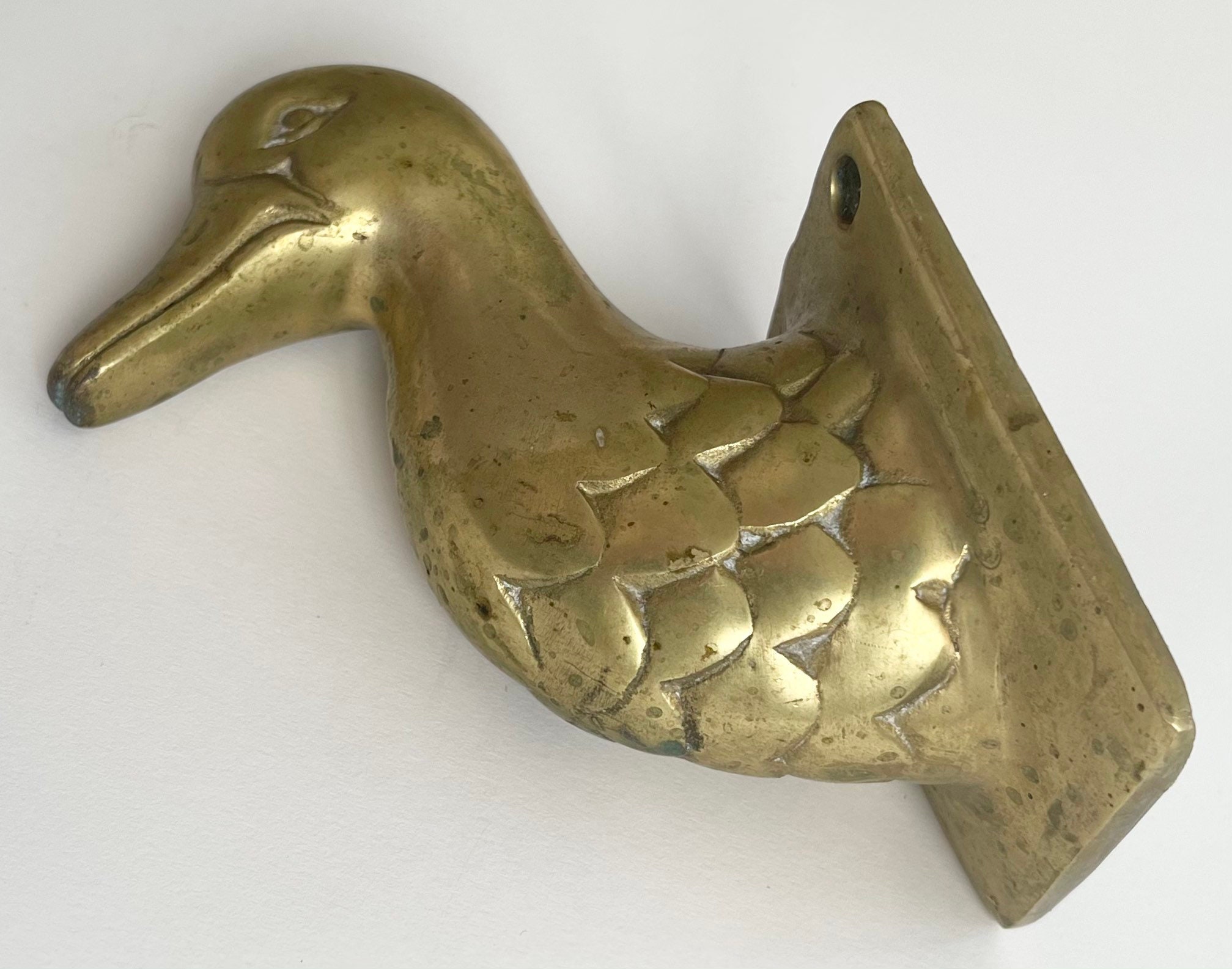 Solid Brass Duck Head Hook Wall Mount Hat Hook Wall Hanging Decor ...