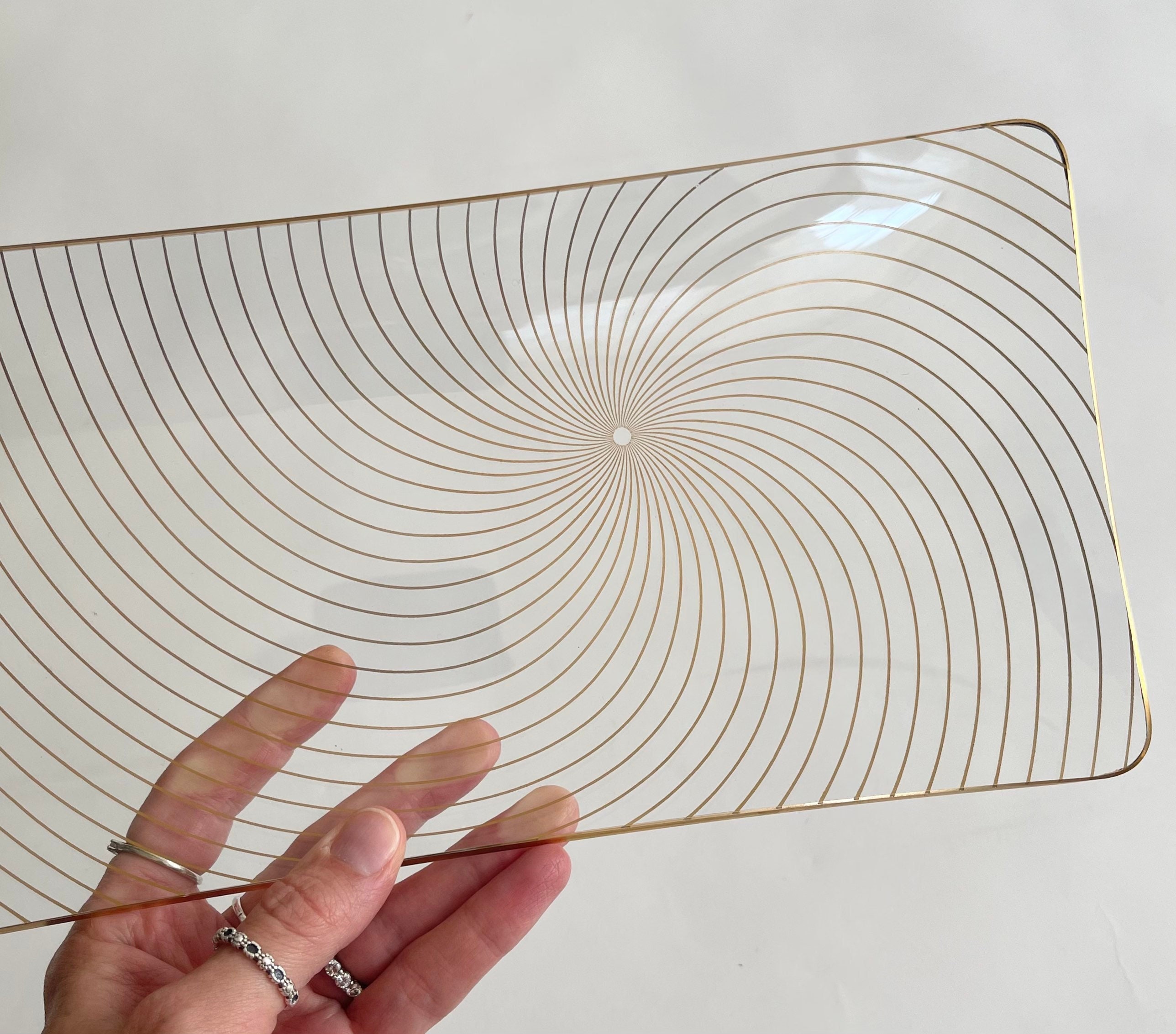 Mid Century Filigranglas Glass Tray Mid Century MCM Minimalist Denmark ...