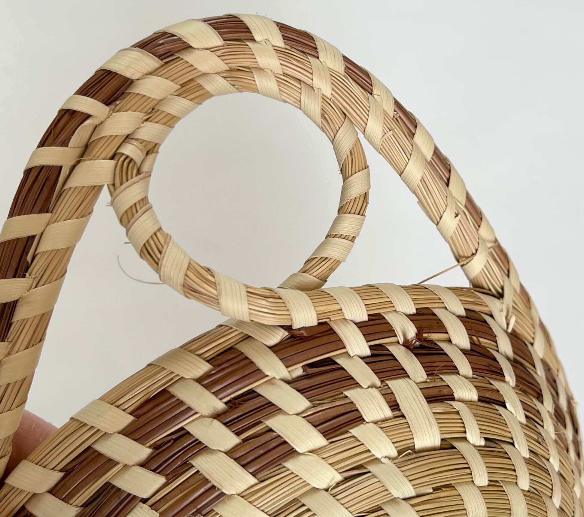 Signed Charleston Sweetgrass Basket Signed Handmade Vintage Handwoven ...
