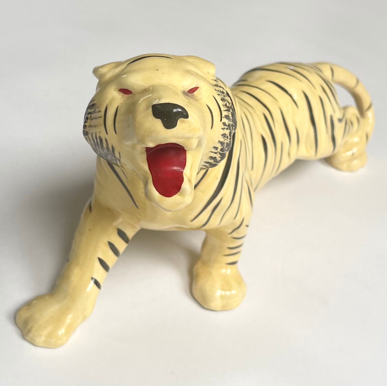 Mid Century Tiger Panther Figurine Large 11 Length Vintage MCM Ceramic ...