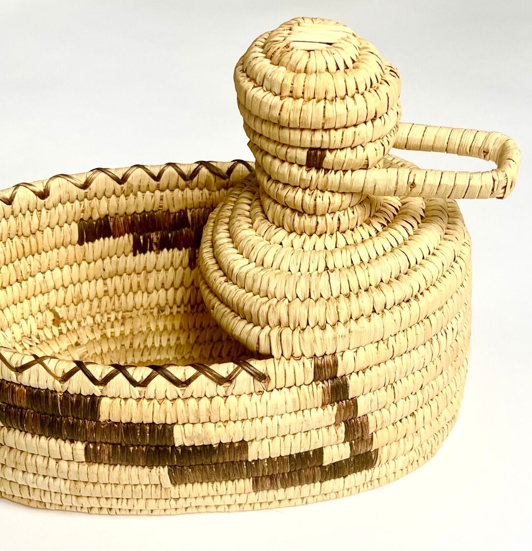 Rare Papago Duck Basket Vintage Southwest Native American Tohono O ...