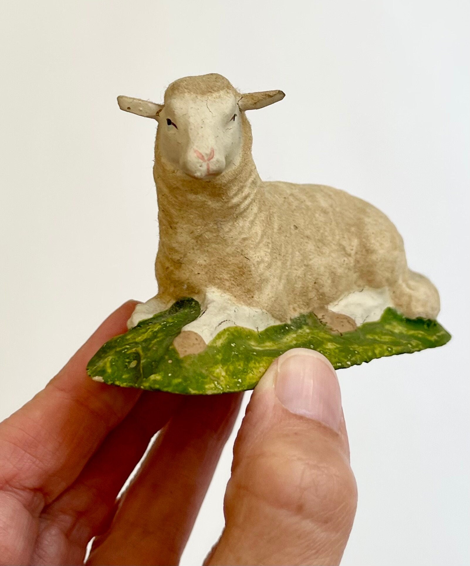 Old German Nativity Sheep Lamb Figurine Antique Vintage Nativity Animal ...
