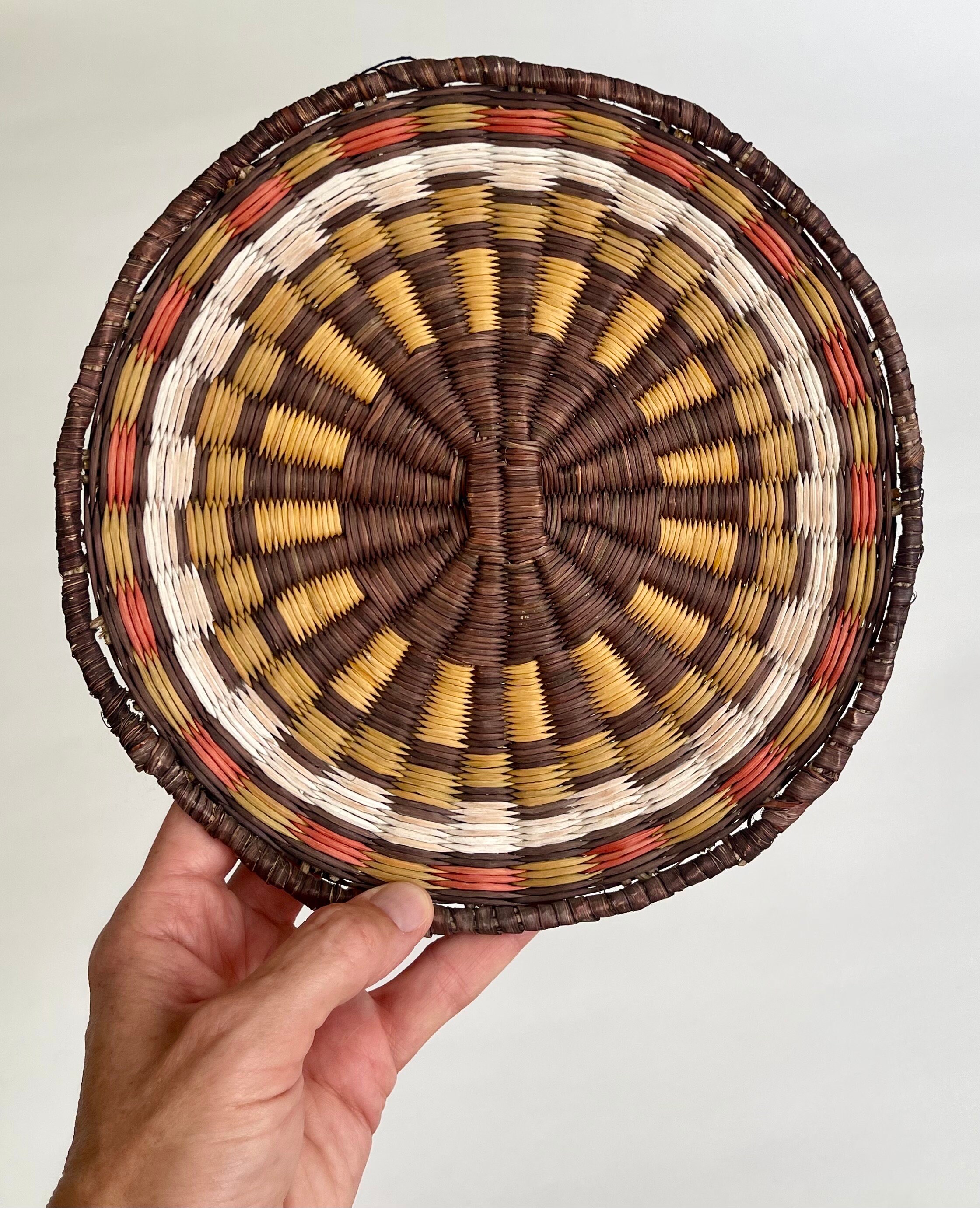 Hopi Polychrome Basket Plaque Plate Decorative Round Circle Wall ...