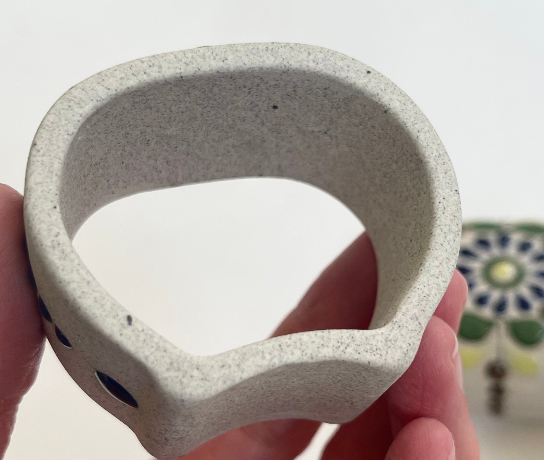 Mexican Stoneware Napkin Rings Napkin Holders Set Lot of 4 Rings ...