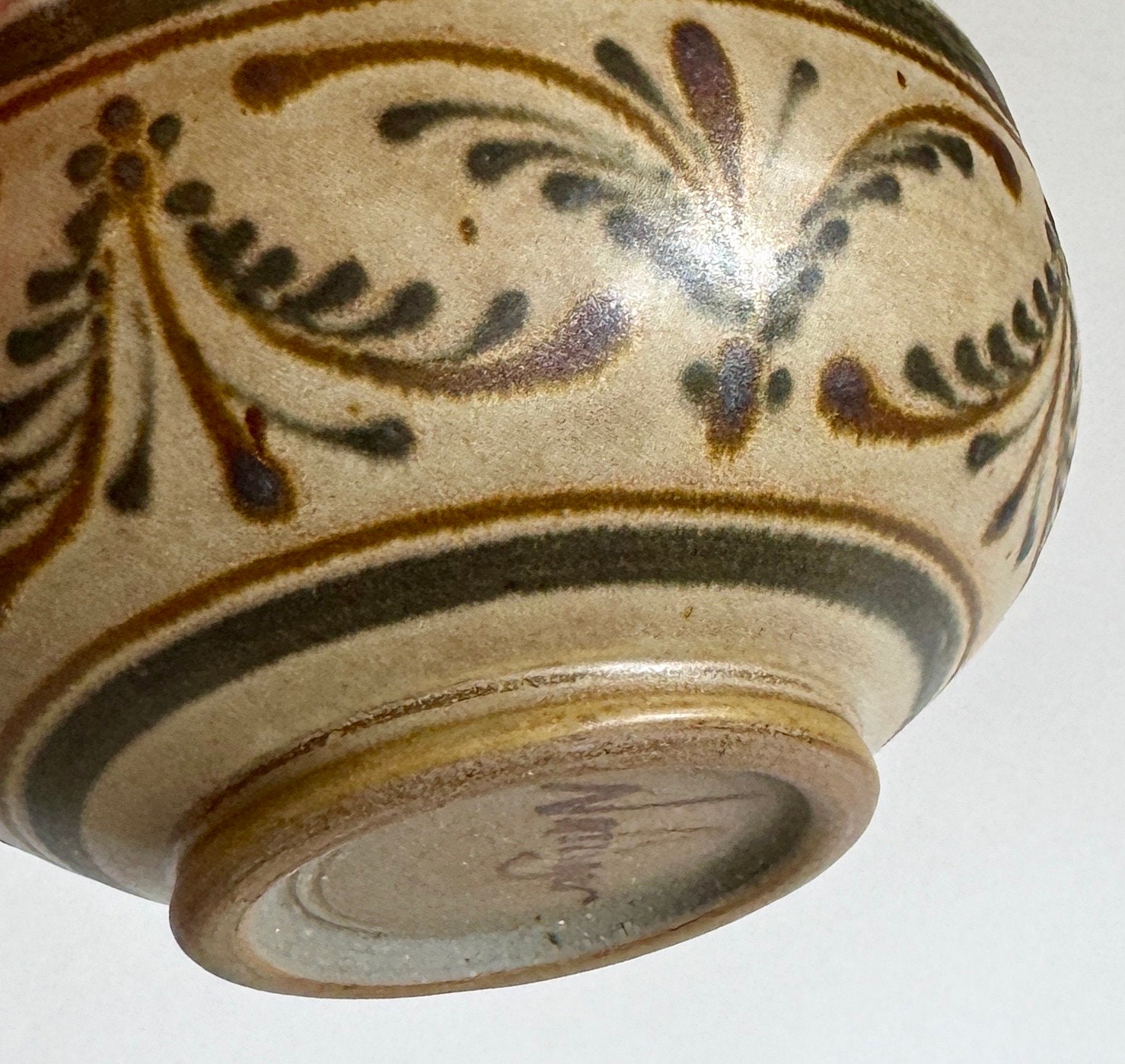 Nafziger Pottery Bowl Dish Signed Handmade Studio Ceramic Neural Earth ...