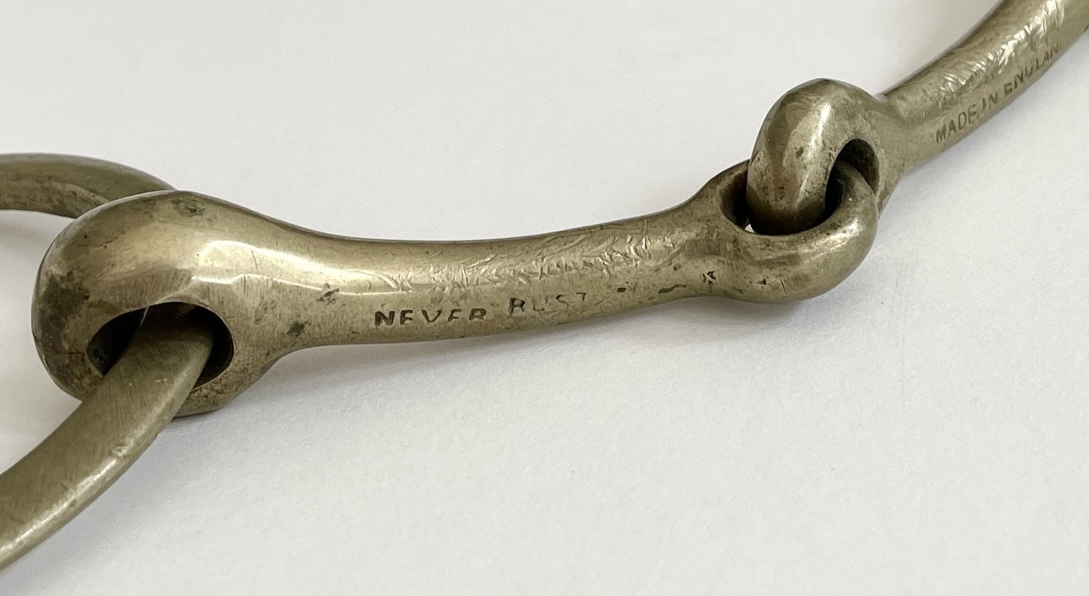 Vintage English Horse Bit Made in England Heavy Single Connector Style ...