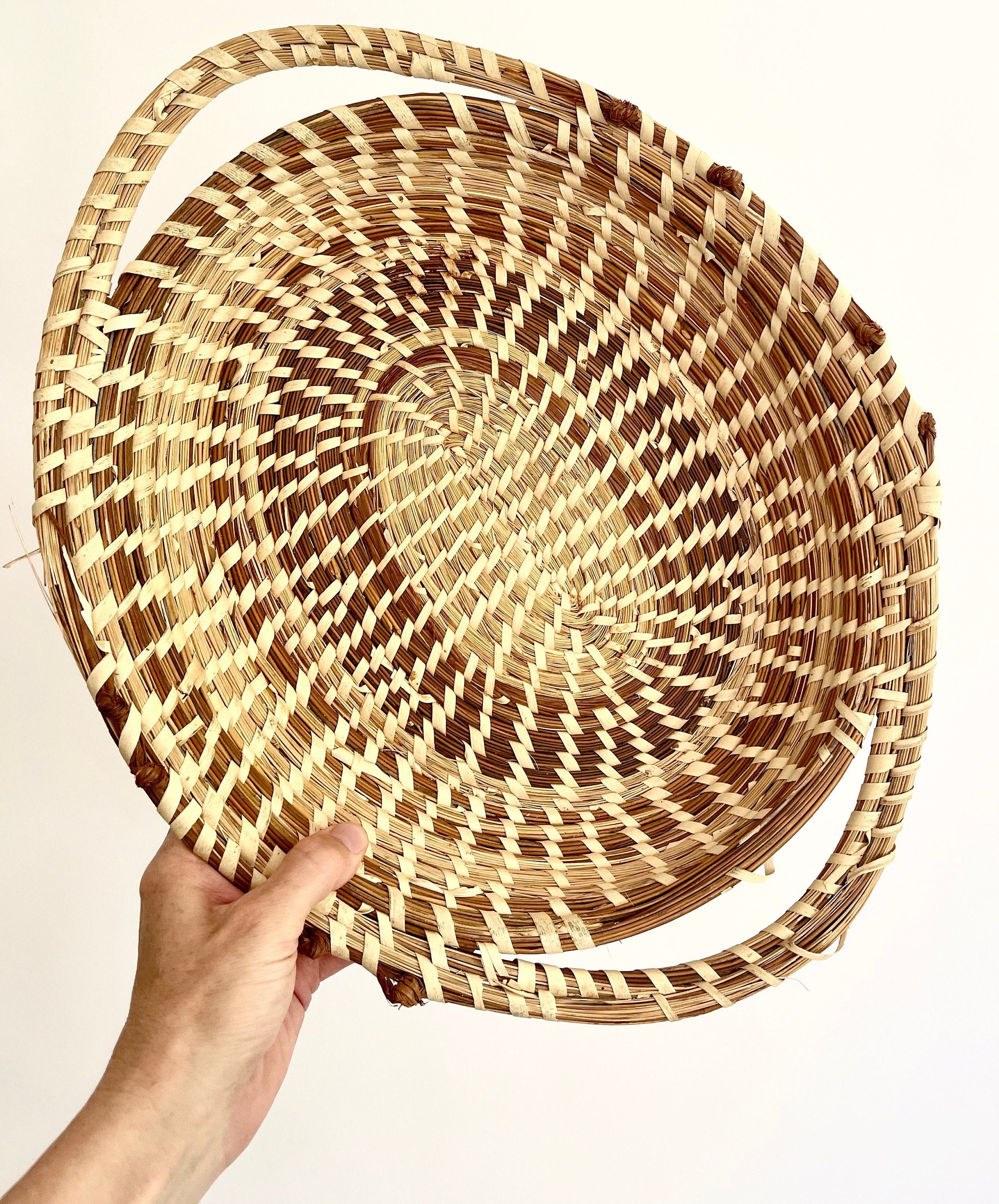 Large Oval Charleston Sweetgrass Basket Handmade Vintage Handwoven ...