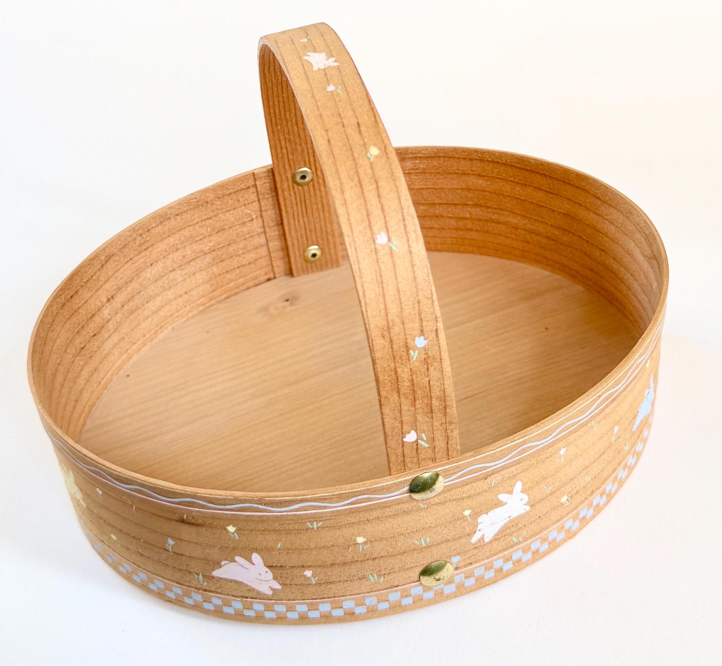 80s Hallmark Easter Basket Made in Korea Vintage Wooden Basket Pastel ...
