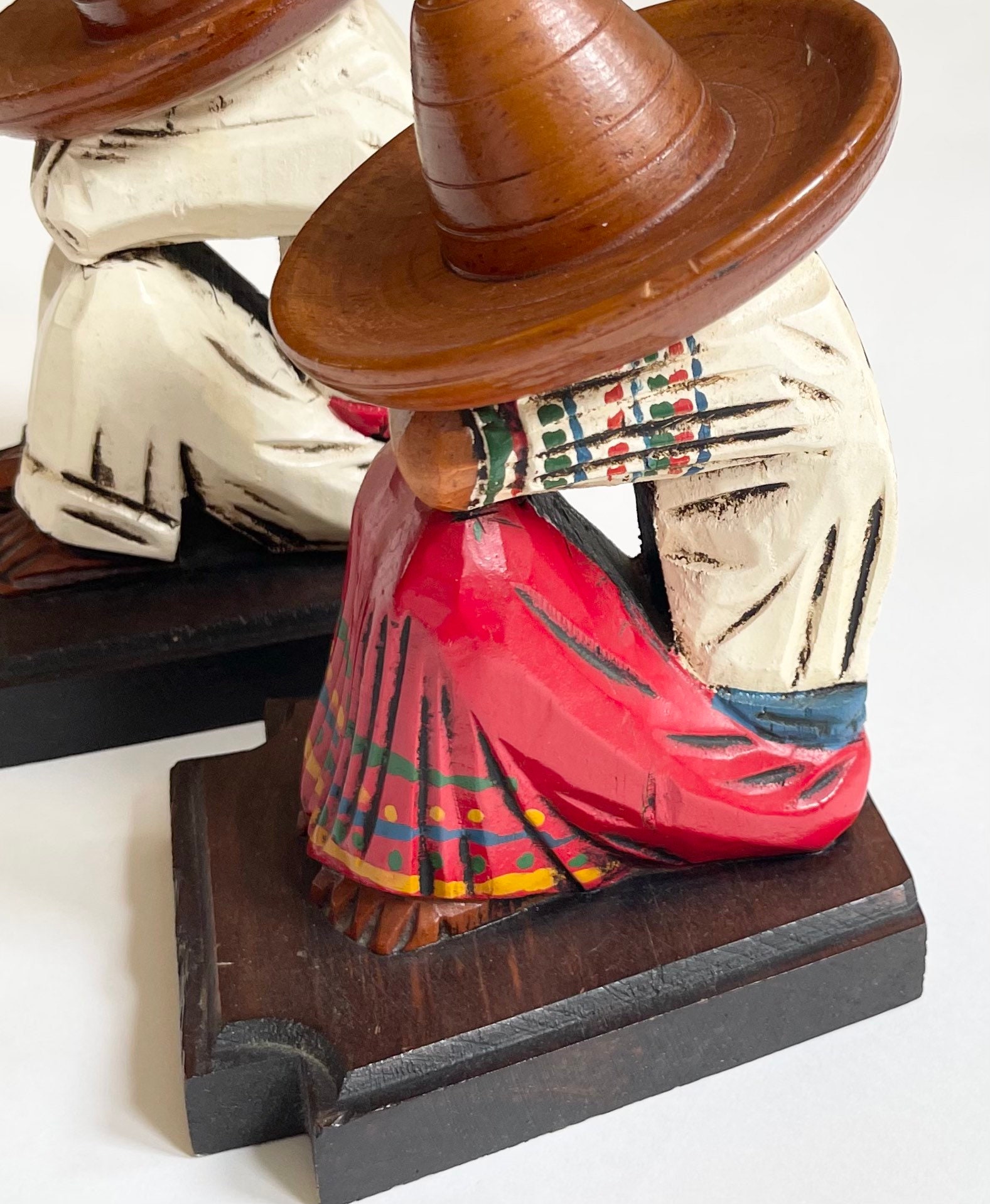 Mexican Wooden Bookends Pair Mexico Wood Book Ends Mid Century Souvenir ...