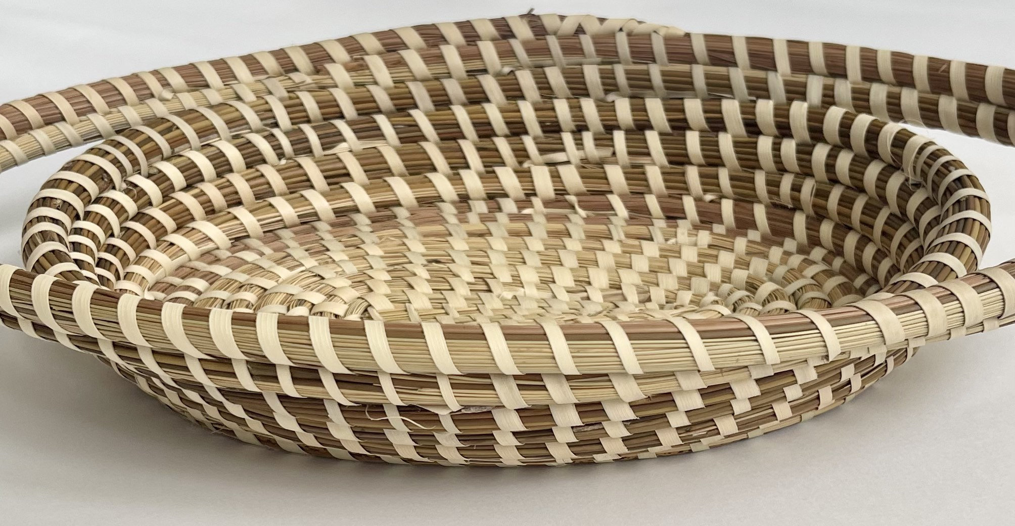 Oval Charleston Sweetgrass Basket Handmade Vintage Handwoven American ...