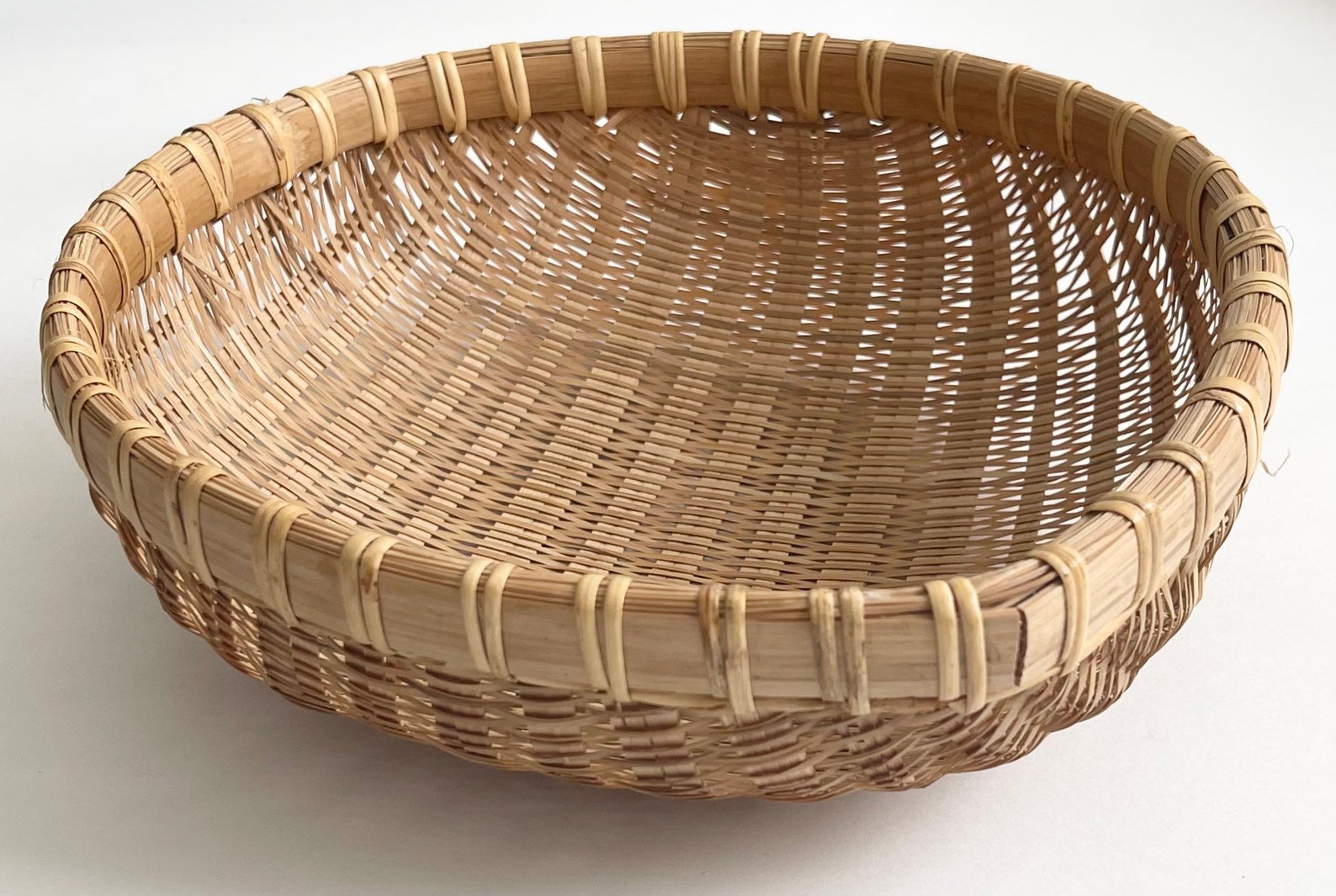 Leaf Shaped Bread Basket Gathering Basket Wicker Basket Vintage ...