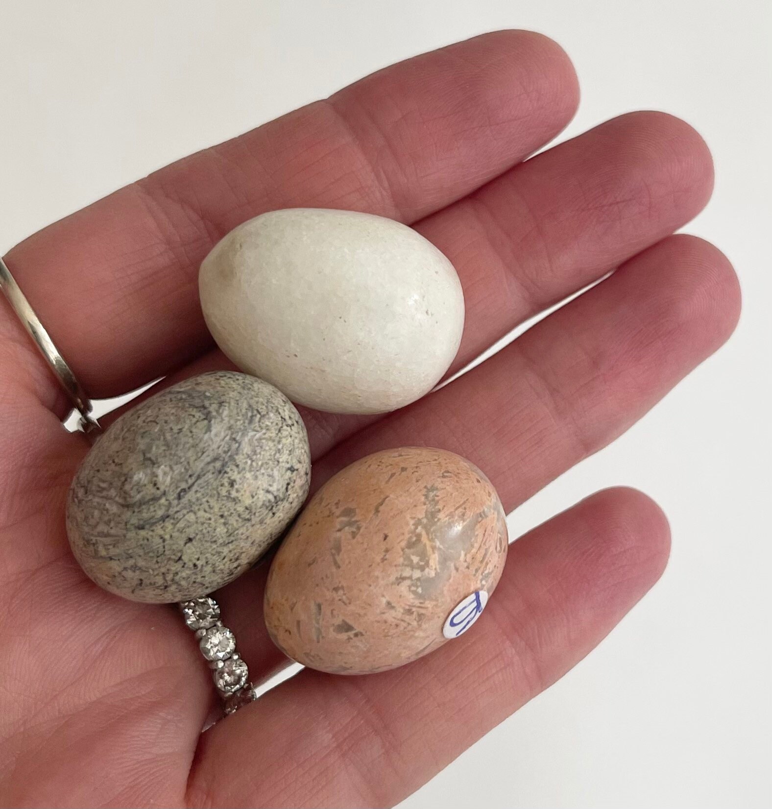 Vintage Rock Crystal Set Collection of Egg Shaped Gems Rocks Minerals ...