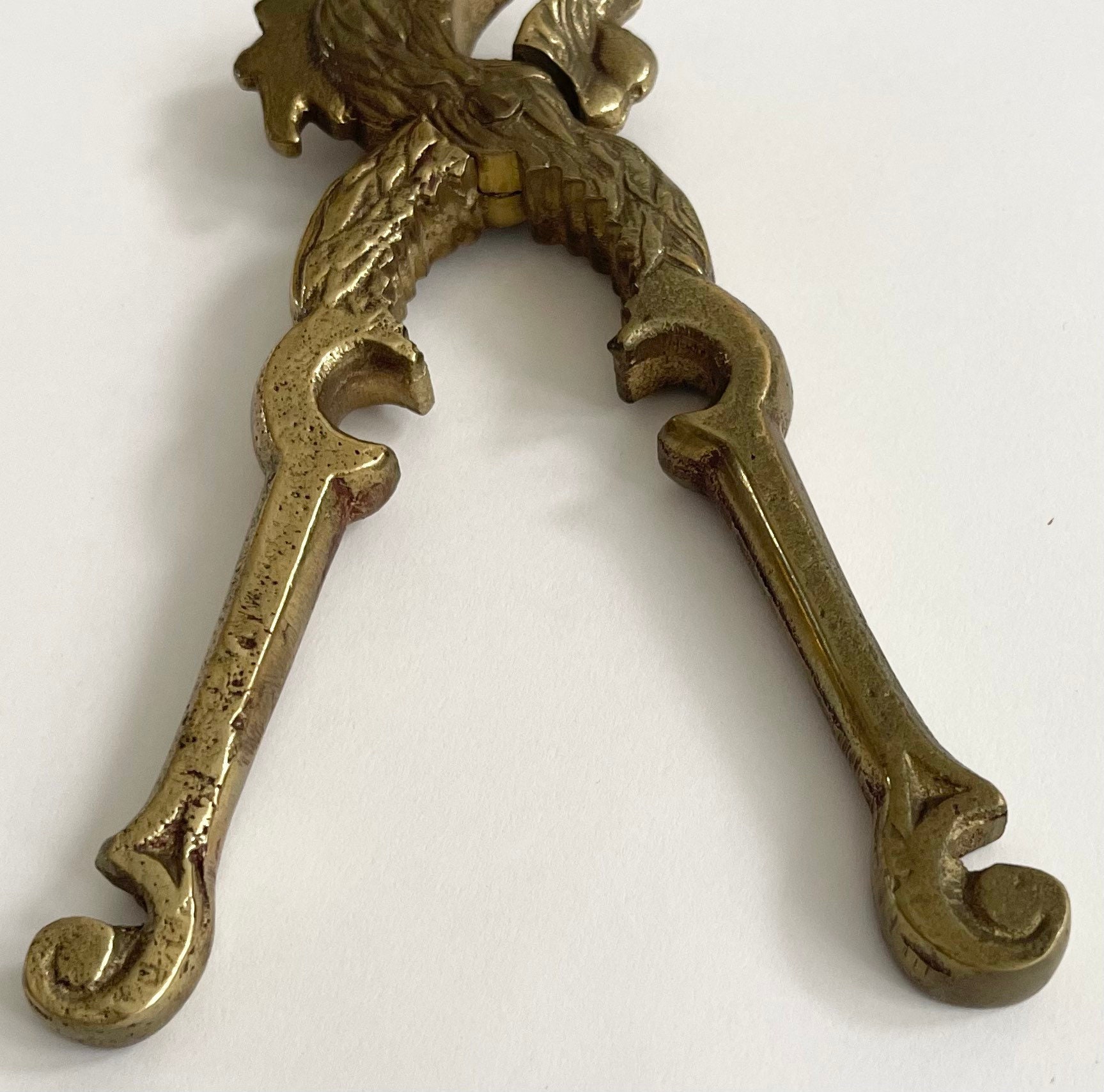 Solid Brass Chicken Nutcracker Vintage Hen Rooster Bird Nut Cracker ...